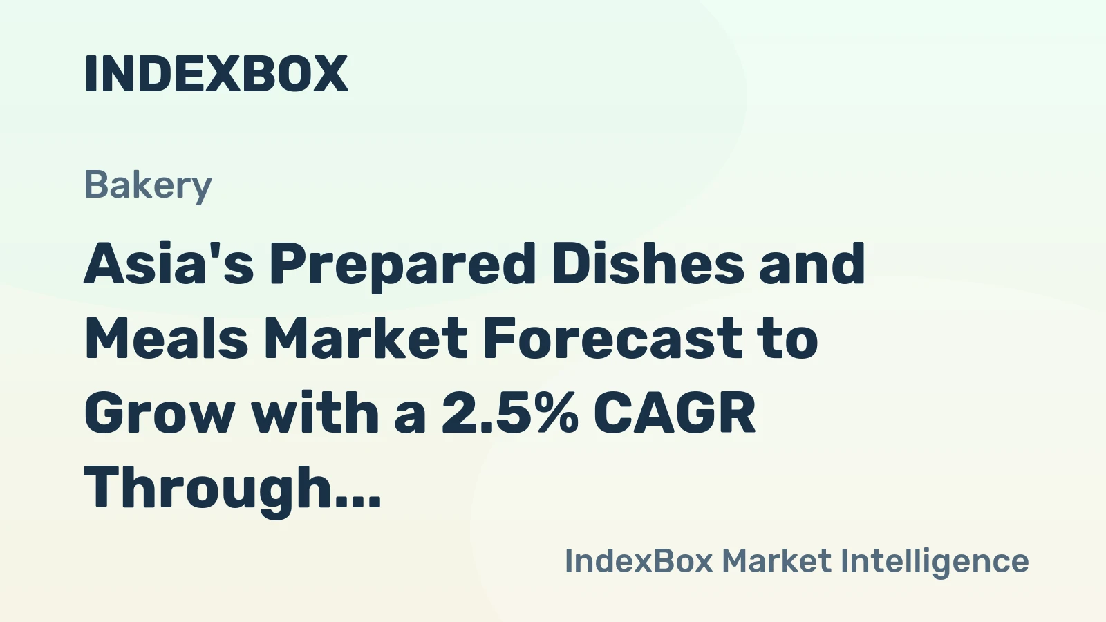 Asia's Prepared Dishes and Meals Market Forecast to Grow with a 2.5% CAGR Through 2035