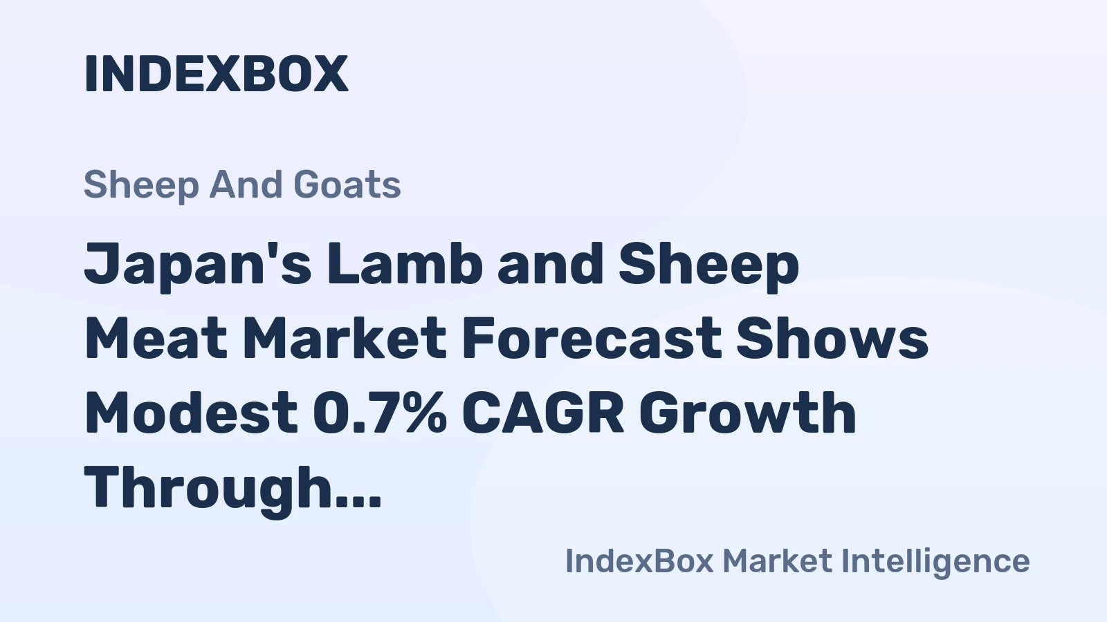 Japan's Lamb and Sheep Meat Market Forecast Shows Modest 0.7% CAGR Growth Through 2035