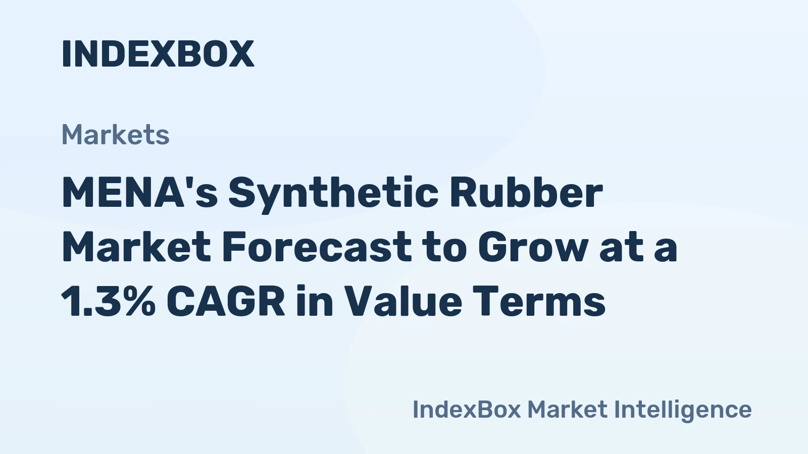 MENA's Synthetic Rubber Market Forecast to Grow at a 1.3% CAGR in Value Terms
