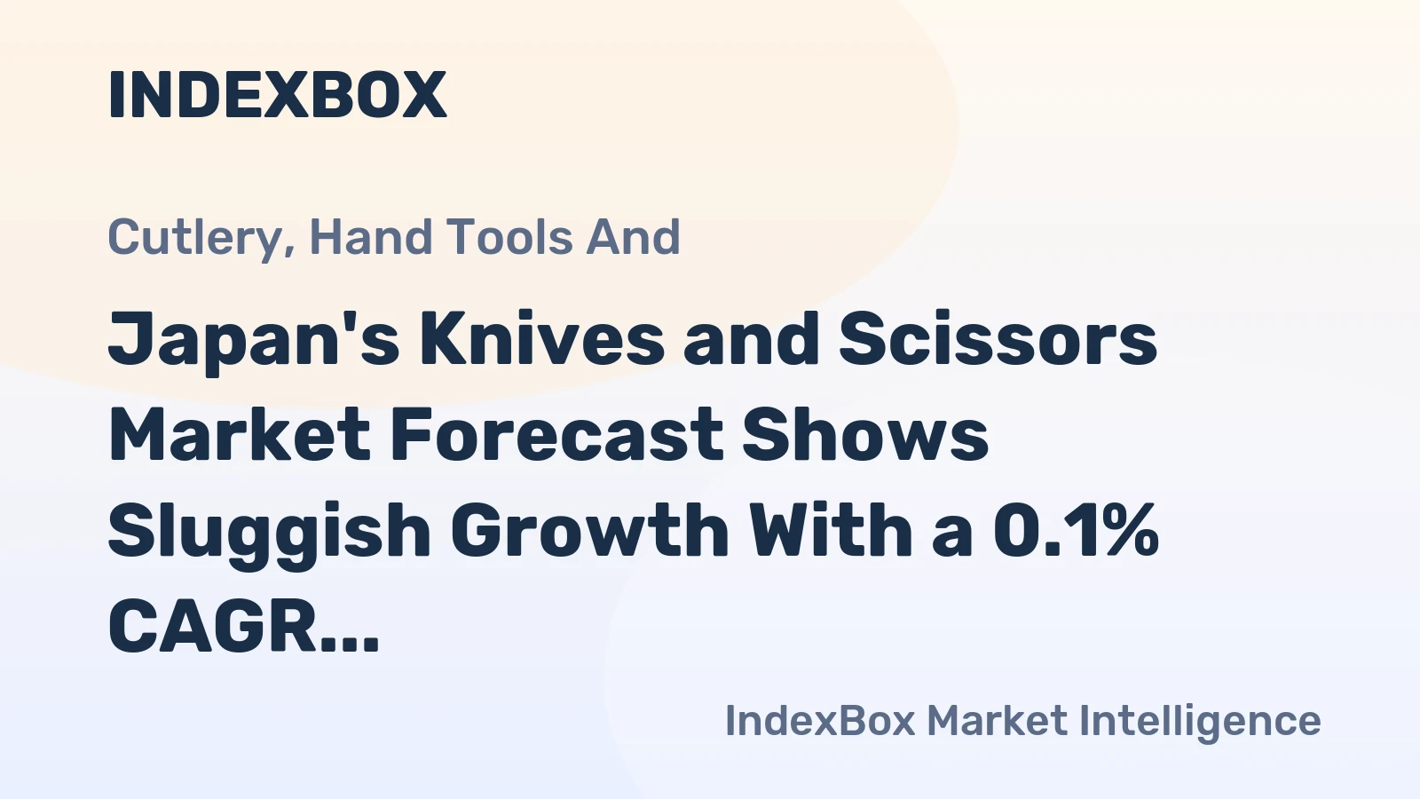 Japan's Knives and Scissors Market Forecast Shows Sluggish Growth With a 0.1% CAGR Through 2035
