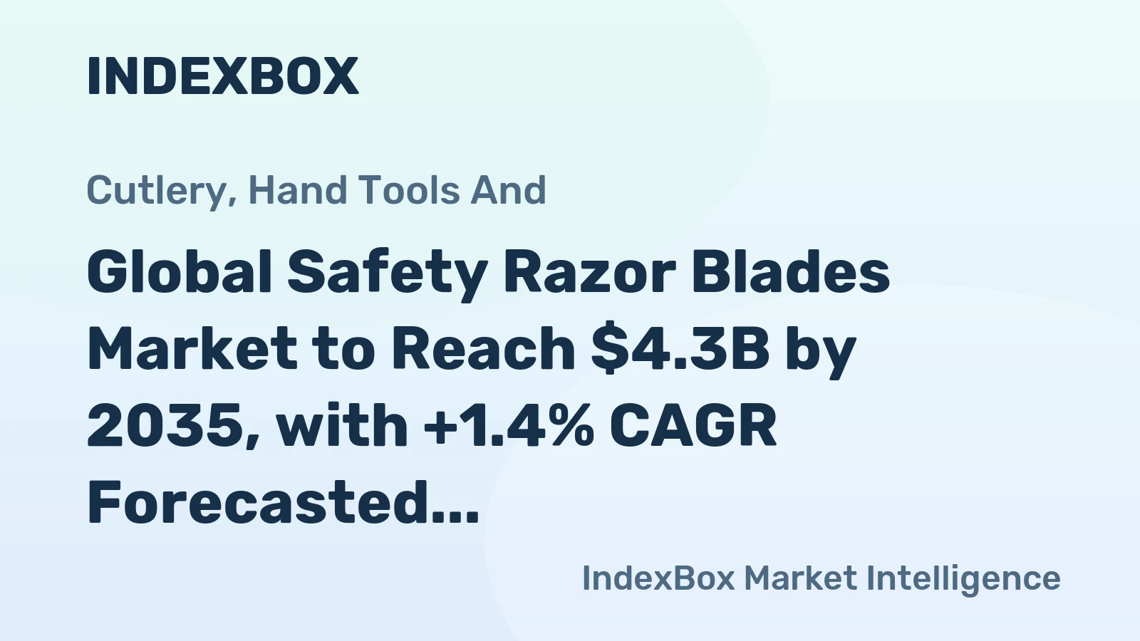 Global Safety Razor Blades Market to Reach $4.3B by 2035, with +1.4% CAGR Forecasted