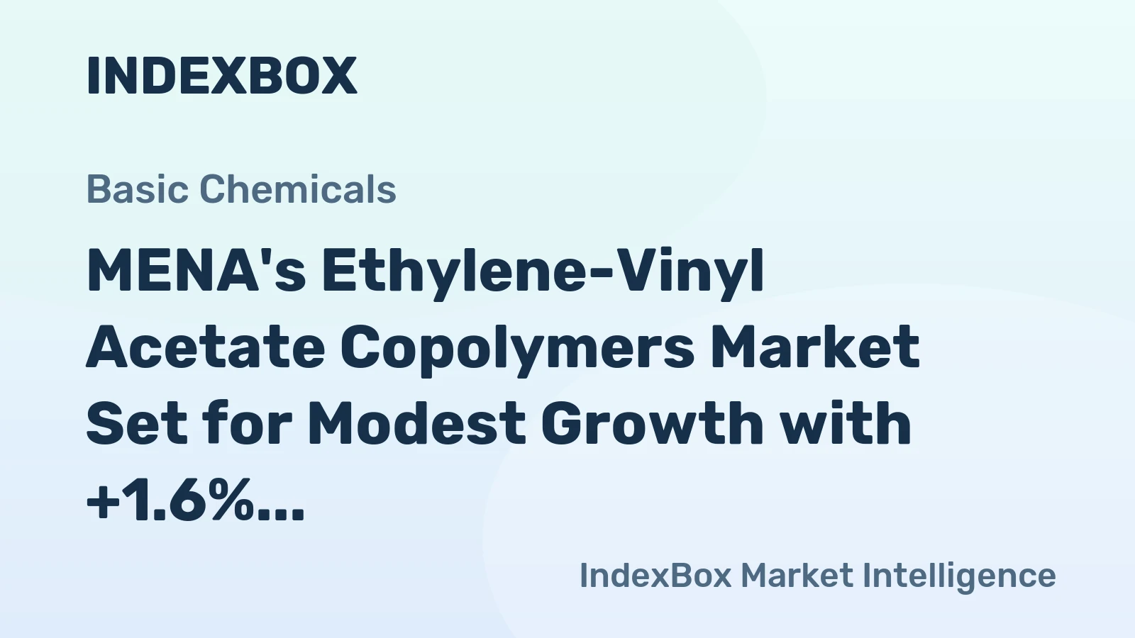 MENA's Ethylene-Vinyl Acetate Copolymers Market Set for Modest Growth with +1.6% CAGR in Value Through 2035