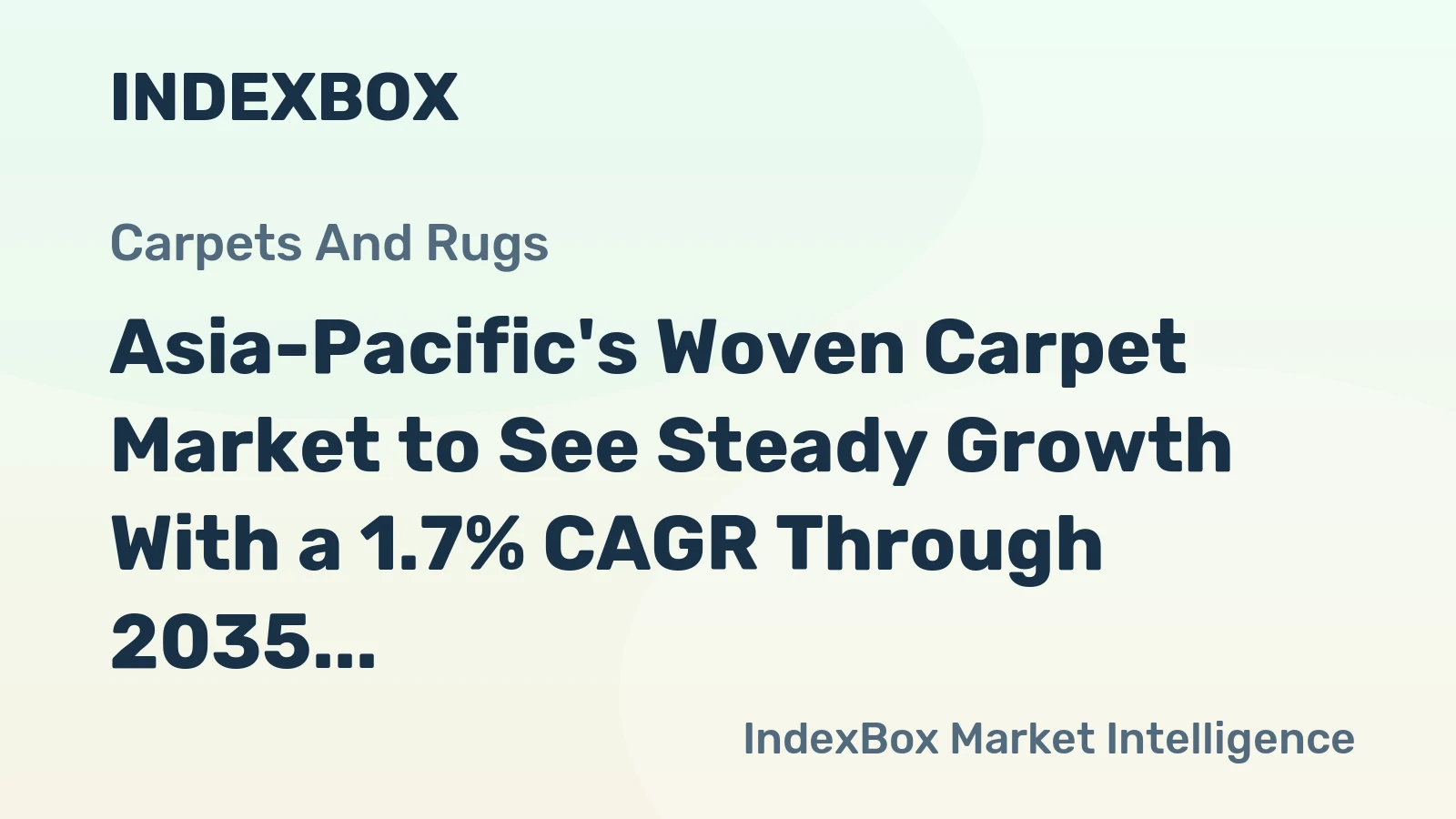 Asia-Pacific's Woven Carpet Market to See Steady Growth With a 1.7% CAGR Through 2035
