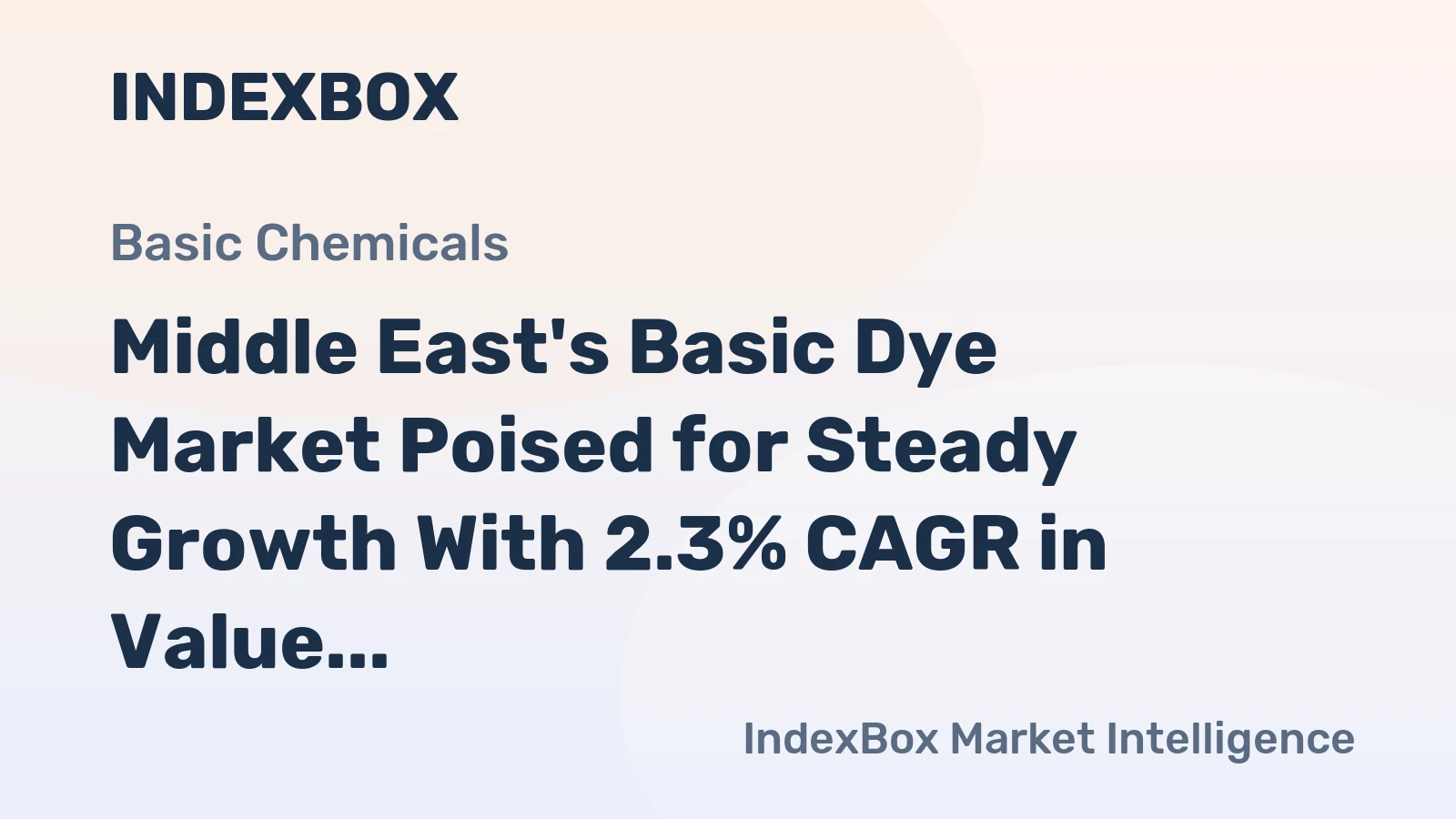 Middle East's Basic Dye Market Poised for Steady Growth With 2.3% CAGR in Value Through 2035