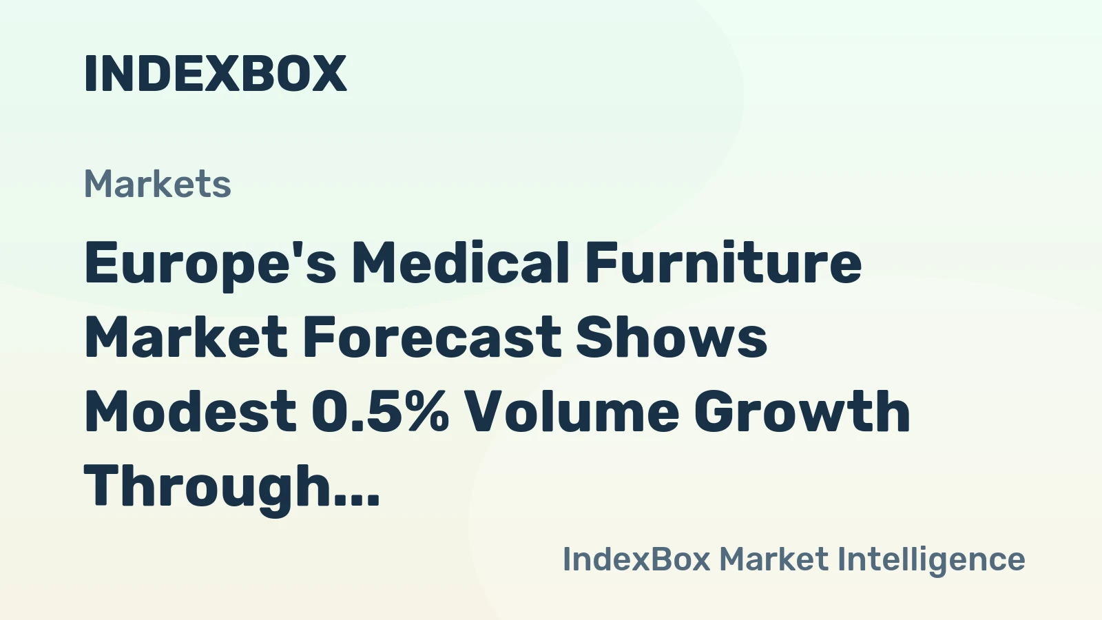 Europe's Medical Furniture Market Forecast Shows Modest 0.5% Volume Growth Through 2035