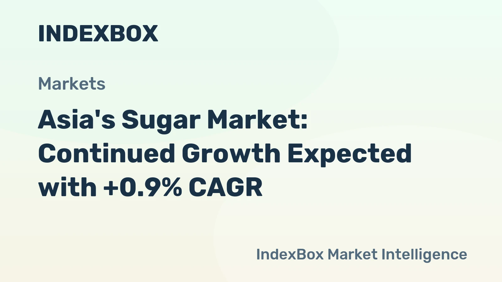 Asia's Sugar Market: Continued Growth Expected with +0.9% CAGR