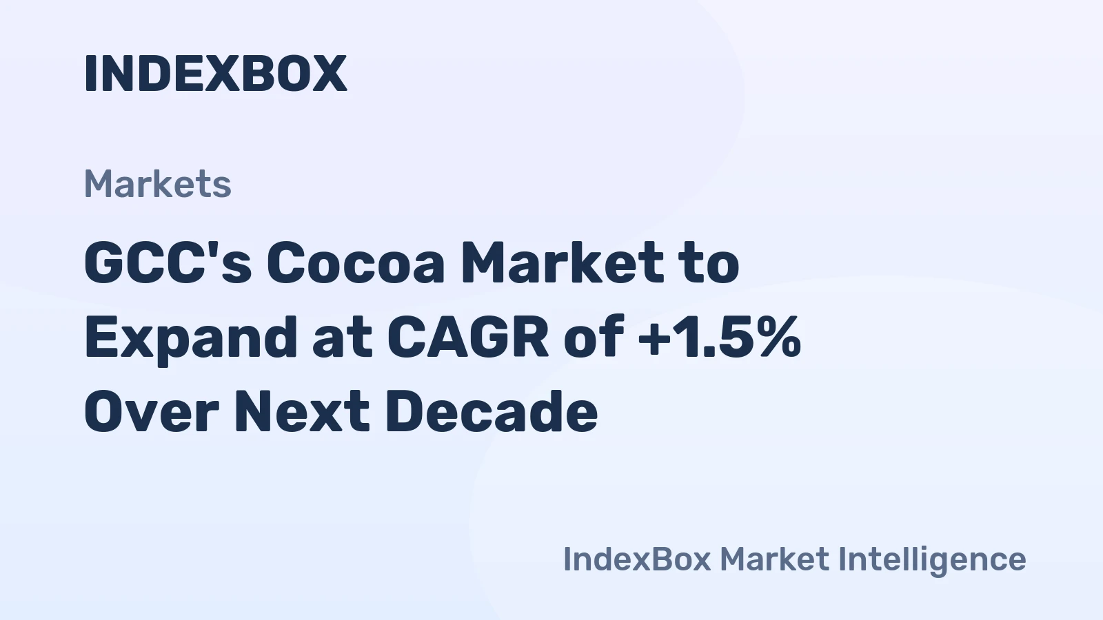 GCC's Cocoa Market to Expand at CAGR of +1.5% Over Next Decade