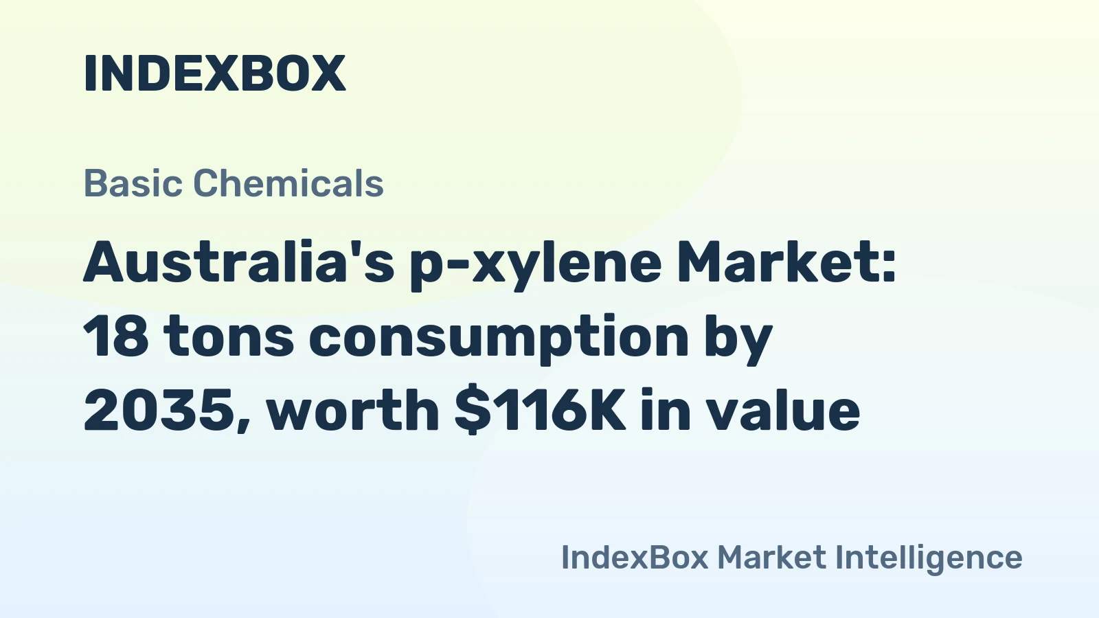 Australia's p-xylene Market: 18 tons consumption by 2035, worth $116K in value