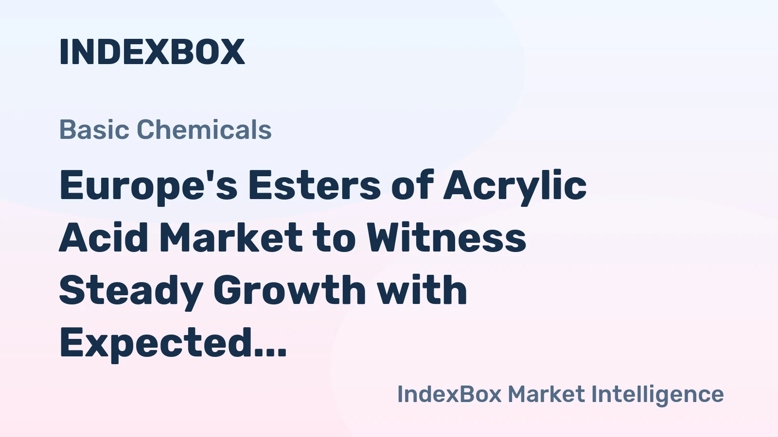 Europe's Esters of Acrylic Acid Market to Witness Steady Growth with Expected CAGR of +0.9% from 2024 to 2035
