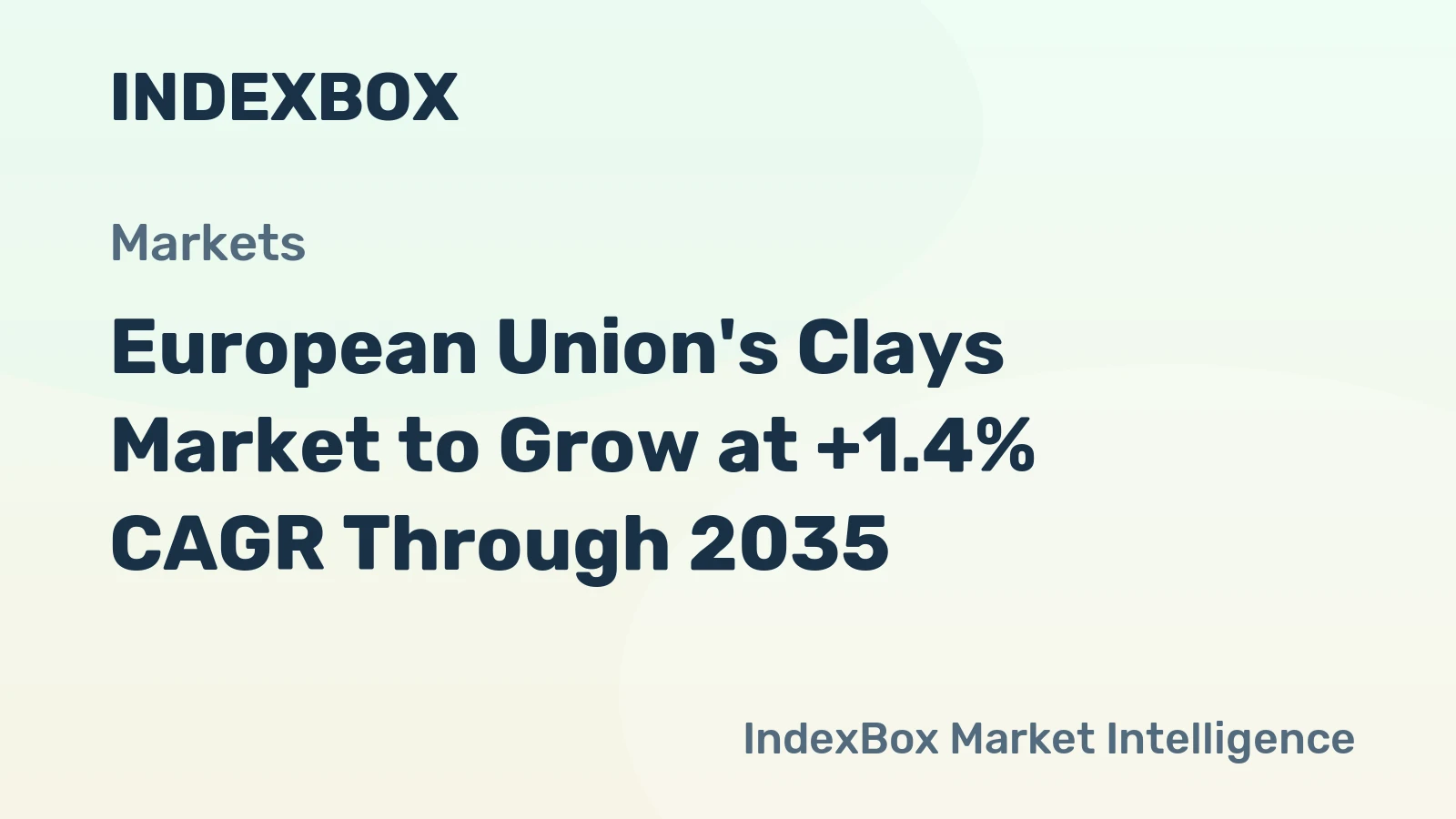 European Union's Clays Market to Grow at +1.4% CAGR Through 2035