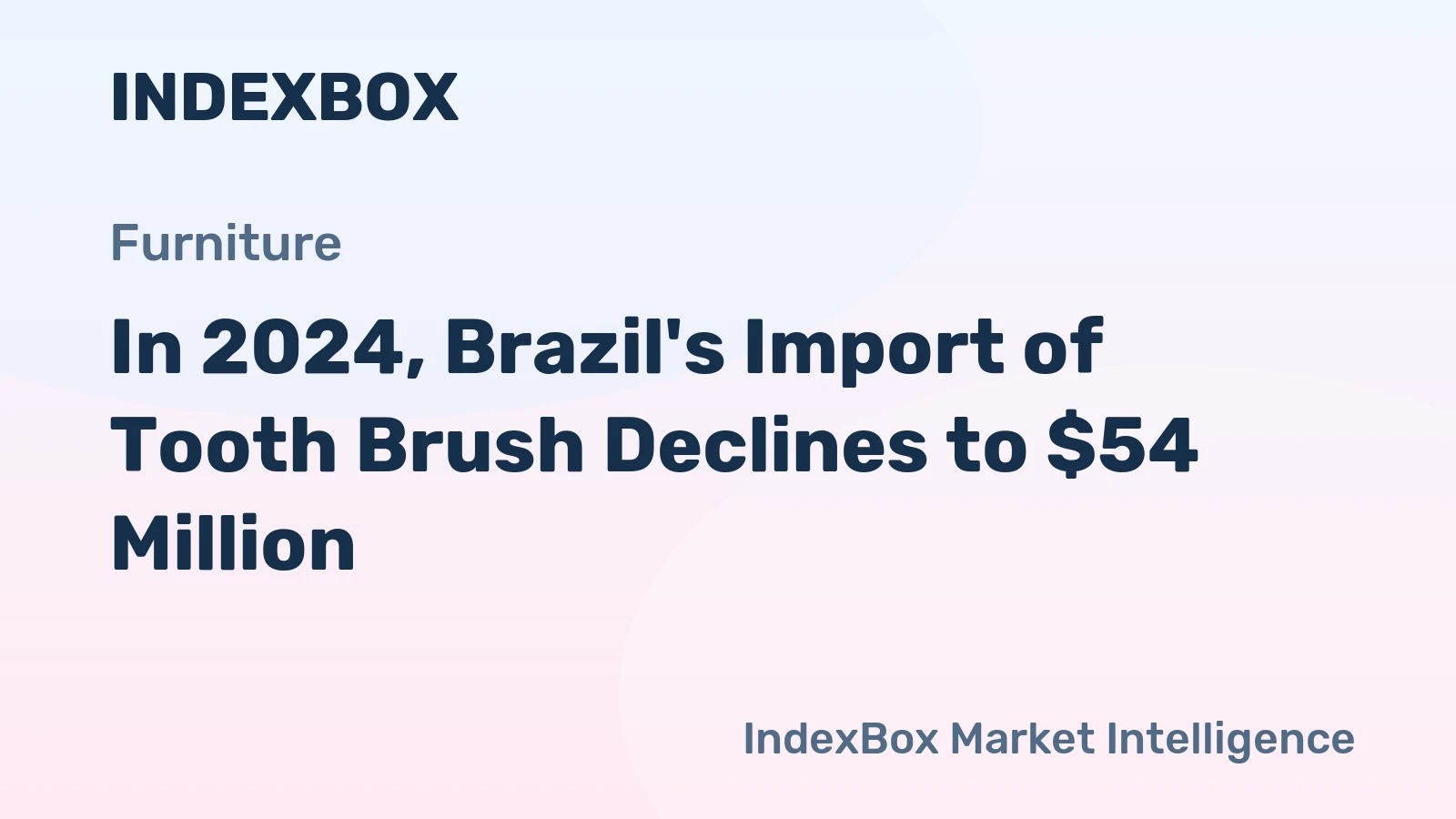 In 2024, Brazil's Import of Tooth Brush Declines to $54 Million