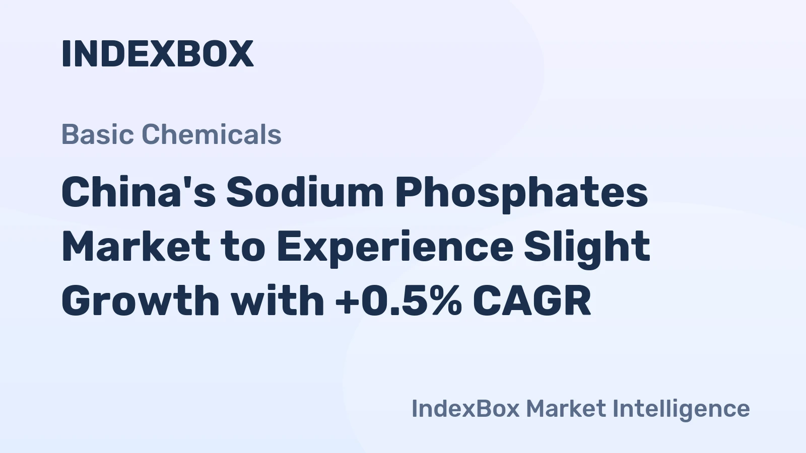 China's Sodium Phosphates Market to Experience Slight Growth with +0.5% CAGR