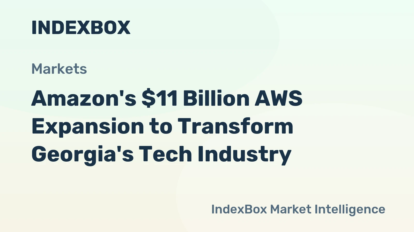 Amazon's $11 Billion AWS Expansion to Transform Georgia's Tech Industry