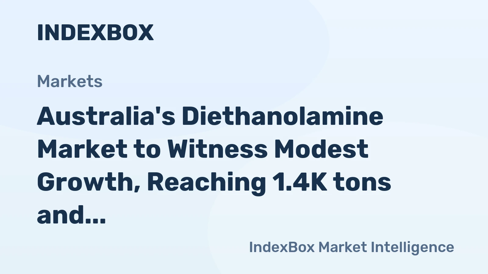 Australia's Diethanolamine Market to Witness Modest Growth, Reaching 1.4K tons and $2.1M by 2035