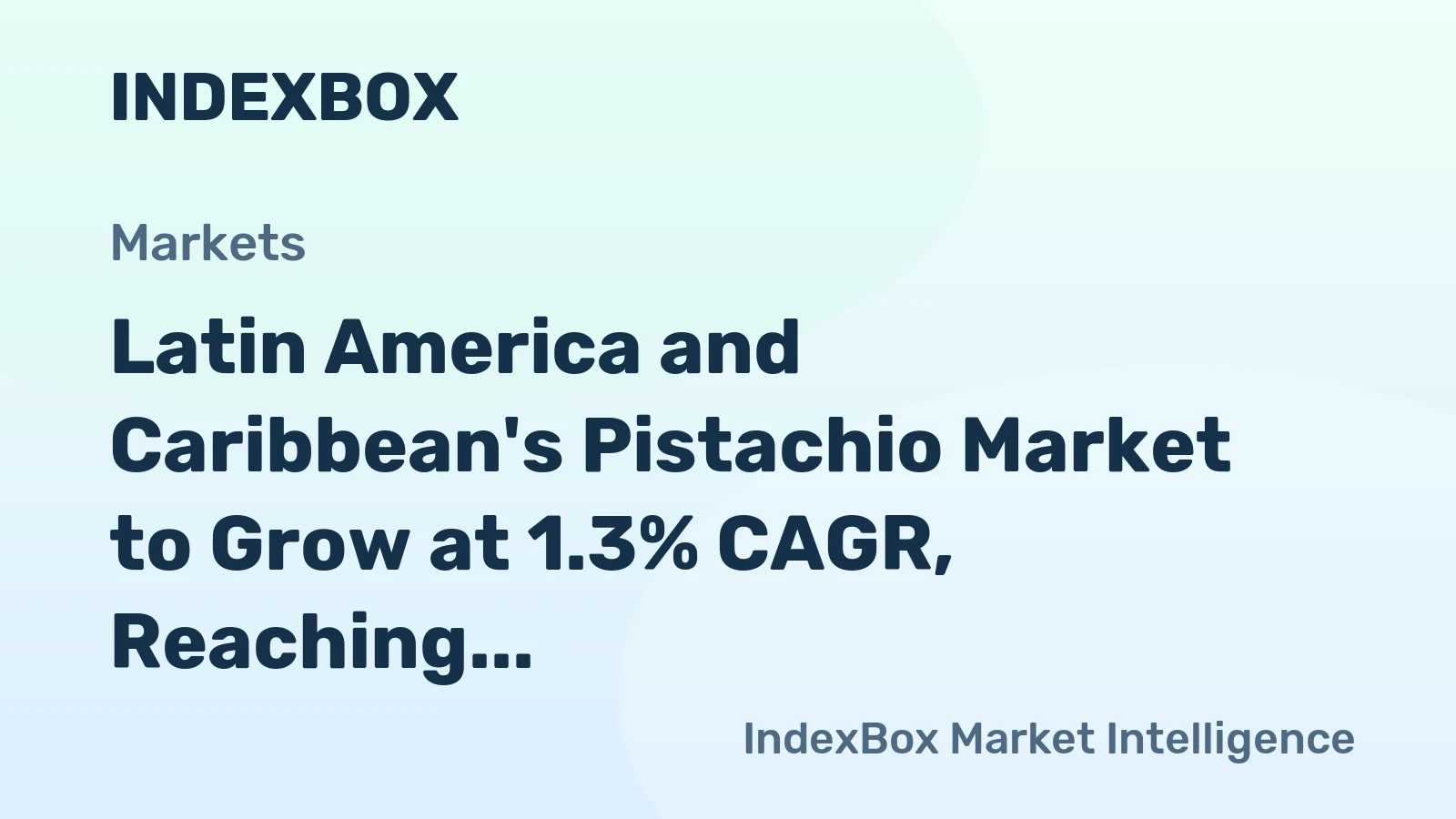 Latin America and Caribbean's Pistachio Market to Grow at 1.3% CAGR, Reaching 11K Tons by 2035
