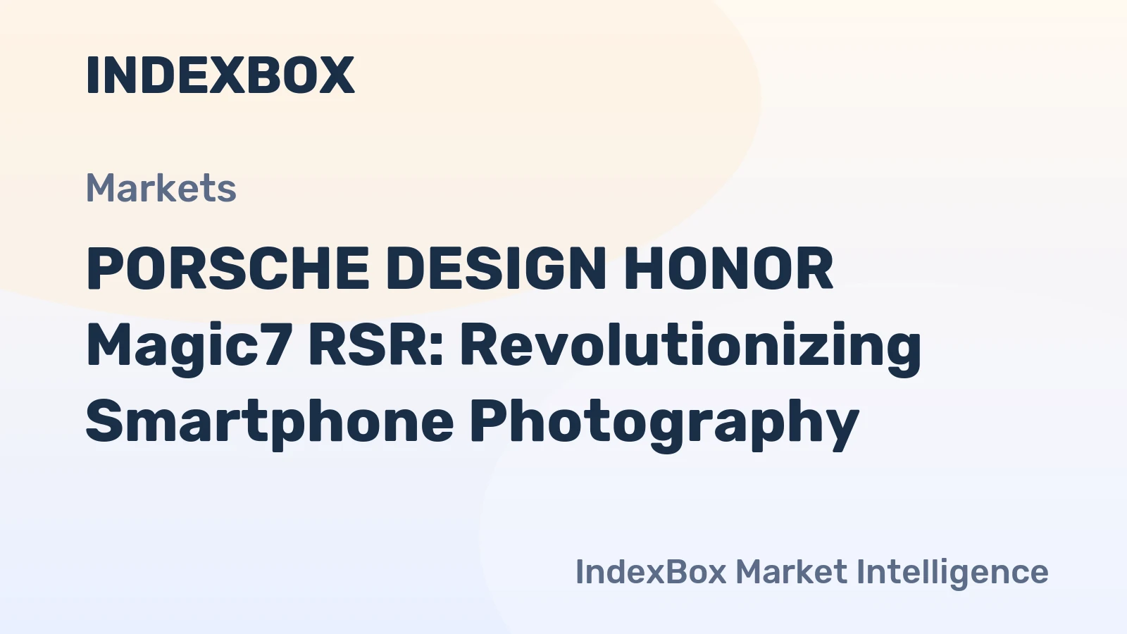 PORSCHE DESIGN HONOR Magic7 RSR: Revolutionizing Smartphone Photography
