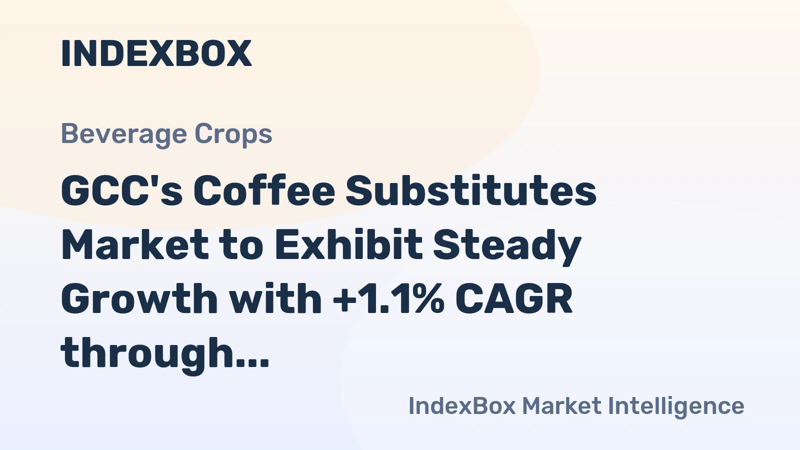 GCC's Coffee Substitutes Market to Exhibit Steady Growth with +1.1% CAGR through 2035
