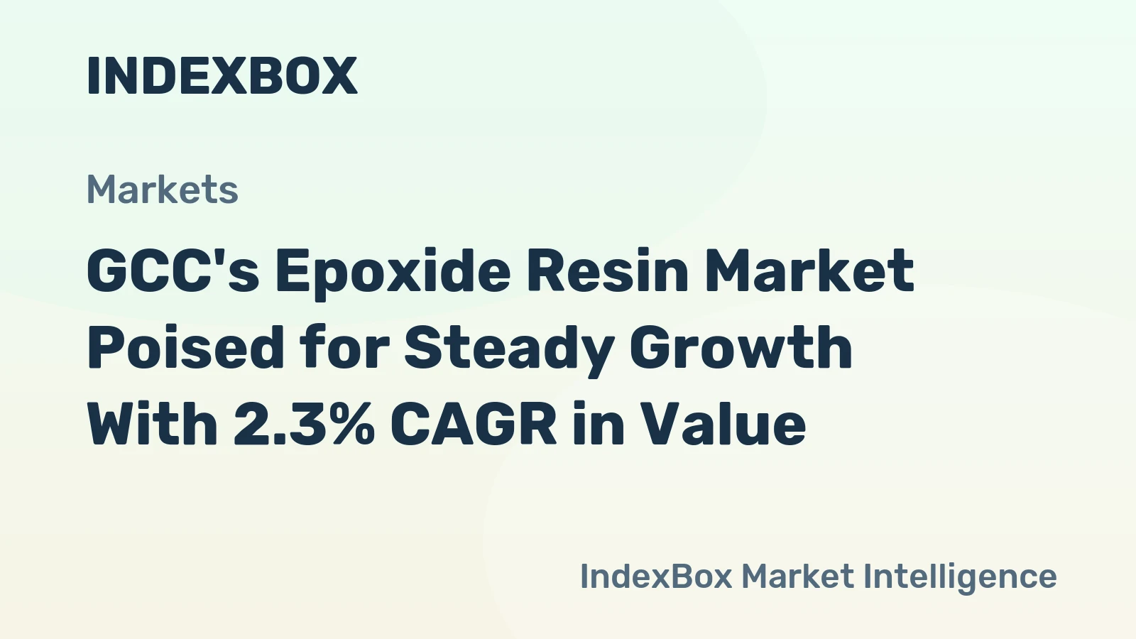 GCC's Epoxide Resin Market Poised for Steady Growth With 2.3% CAGR in Value