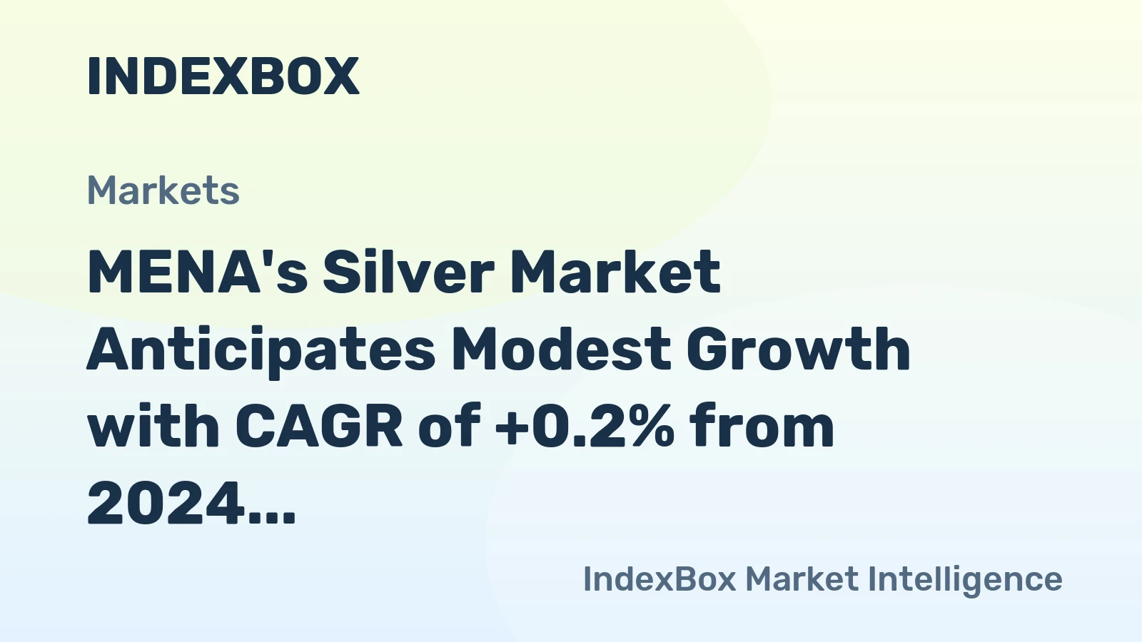 MENA's Silver Market Anticipates Modest Growth with CAGR of +0.2% from 2024 to 2035