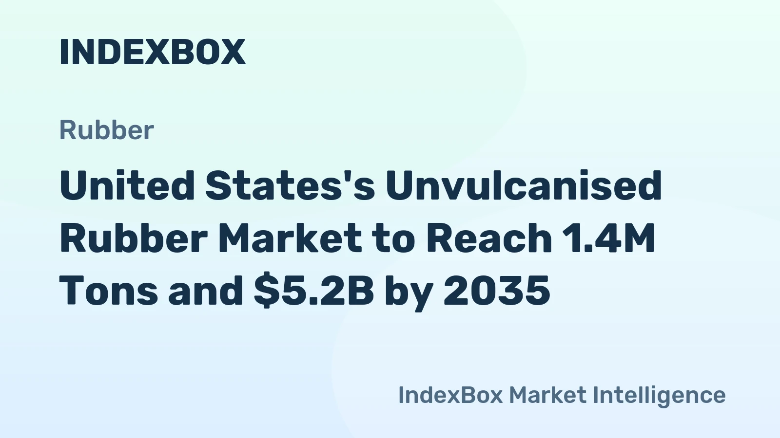 United States's Unvulcanised Rubber Market to Reach 1.4M Tons and $5.2B by 2035