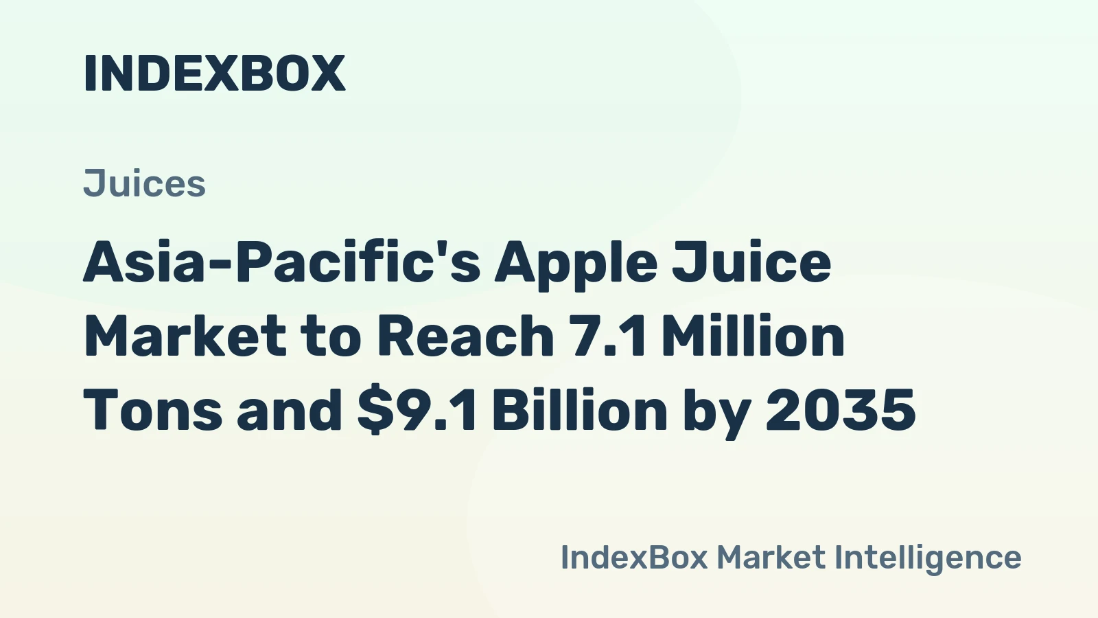 Asia-Pacific's Apple Juice Market to Reach 7.1 Million Tons and $9.1 Billion by 2035