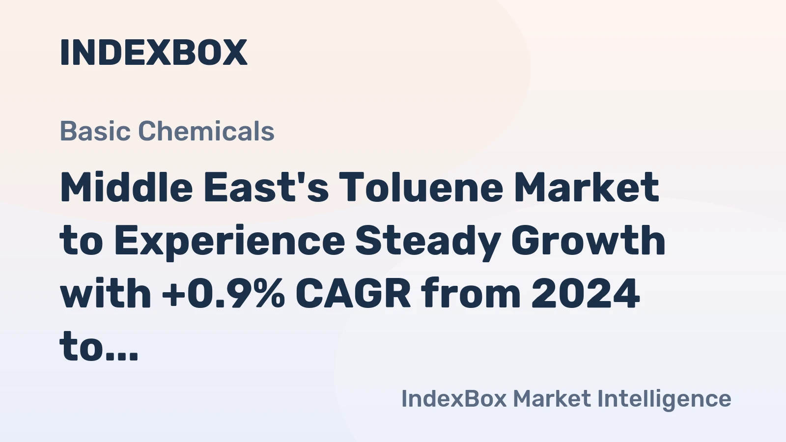 Middle East's Toluene Market to Experience Steady Growth with +0.9% CAGR from 2024 to 2035