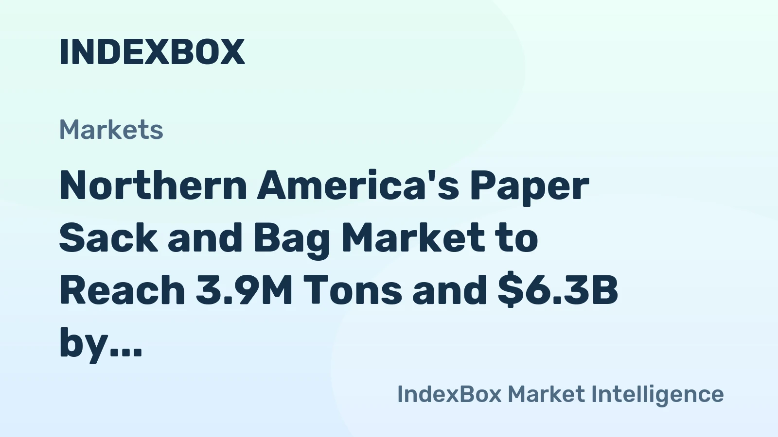 Northern America's Paper Sack and Bag Market to Reach 3.9M Tons and $6.3B by 2035