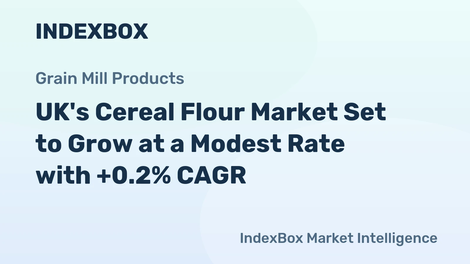UK's Cereal Flour Market Set to Grow at a Modest Rate with +0.2% CAGR