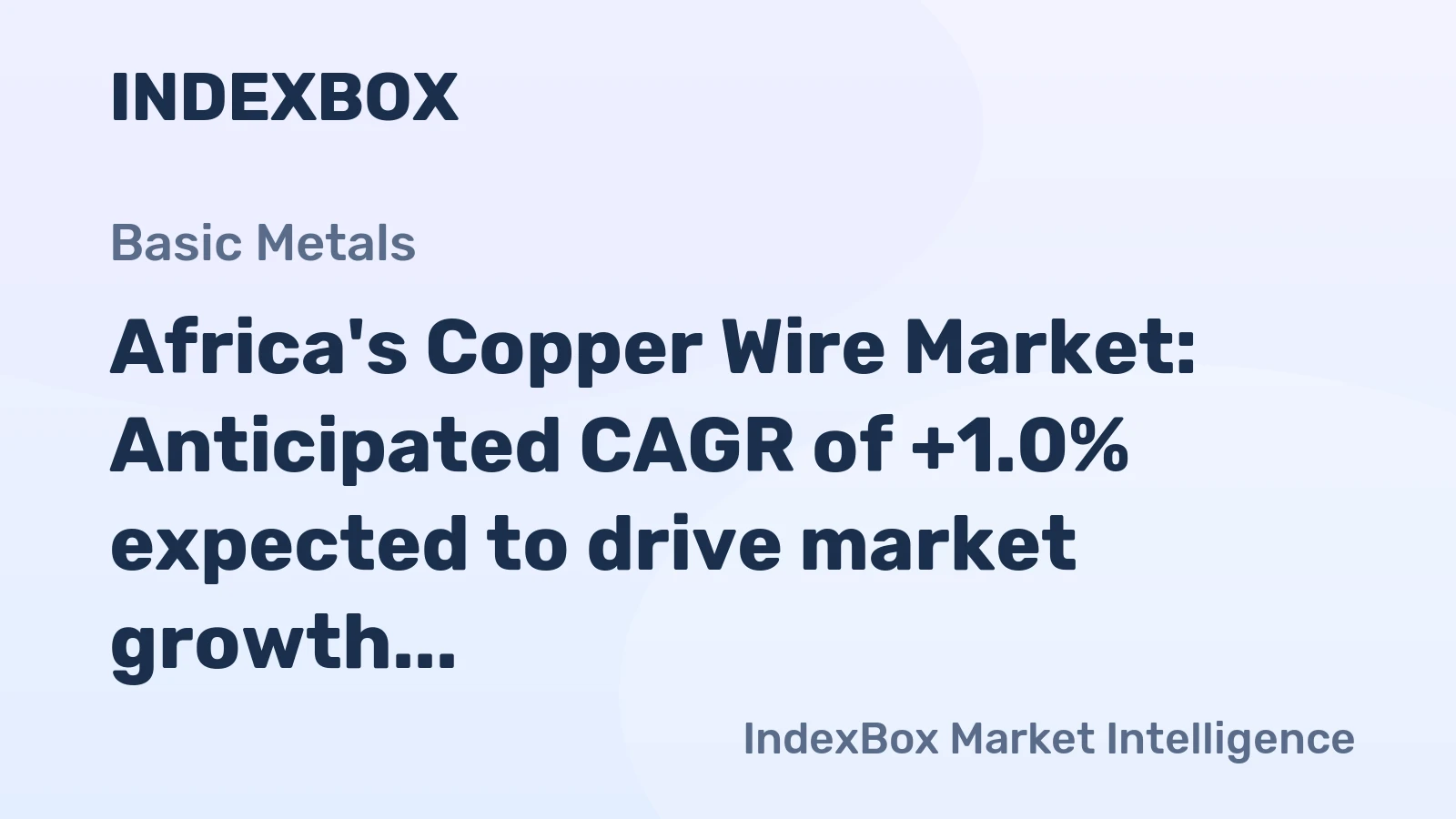 Africa's Copper Wire Market: Anticipated CAGR of +1.0% expected to drive market growth to 4.1M tons by 2035