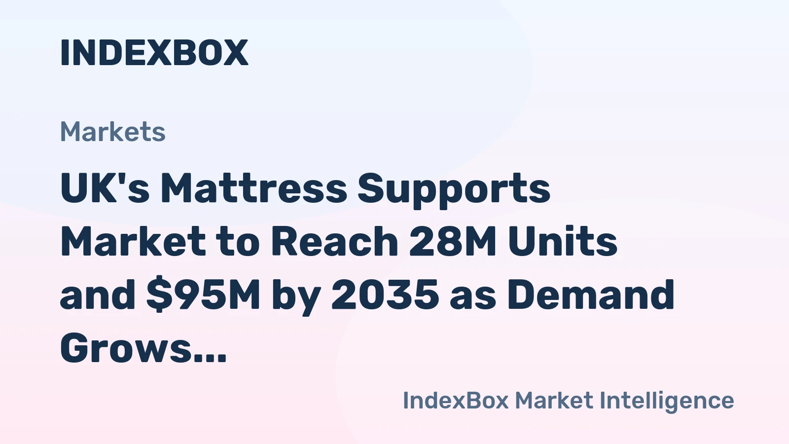 UK's Mattress Supports Market to Reach 28M Units and $95M by 2035 as Demand Grows