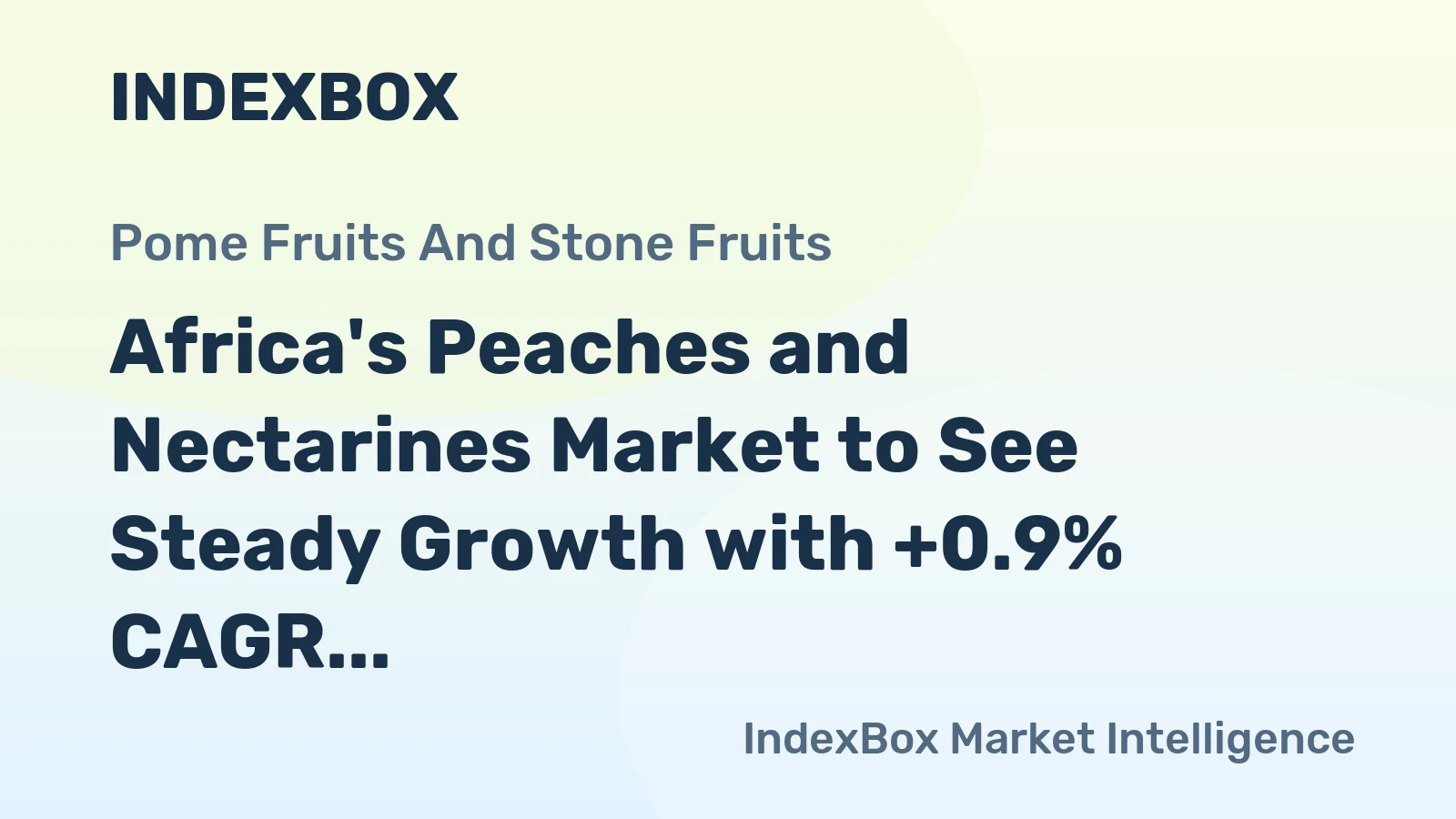 Africa's Peaches and Nectarines Market to See Steady Growth with +0.9% CAGR