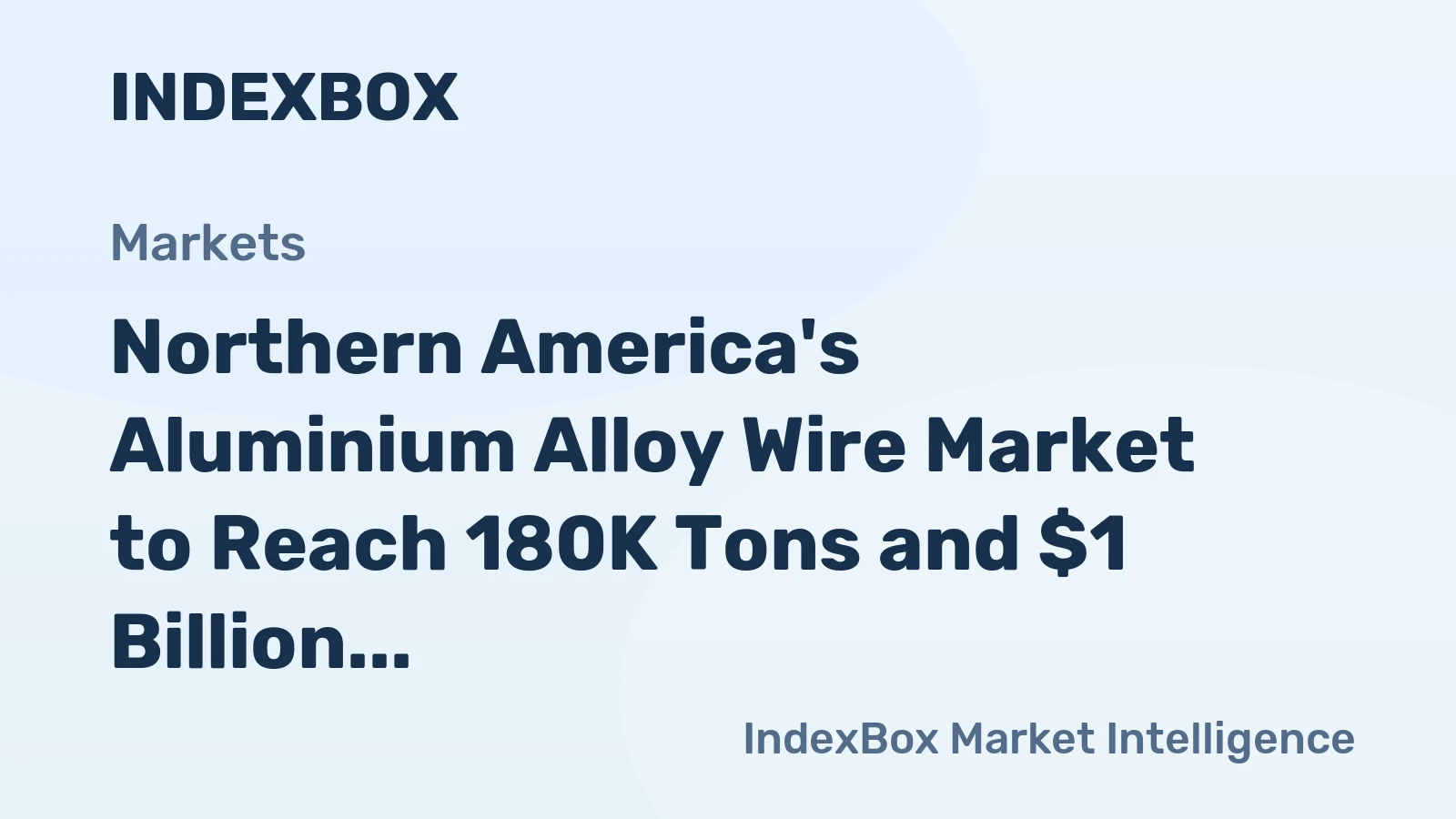 Northern America's Aluminium Alloy Wire Market to Reach 180K Tons and $1 Billion in Value