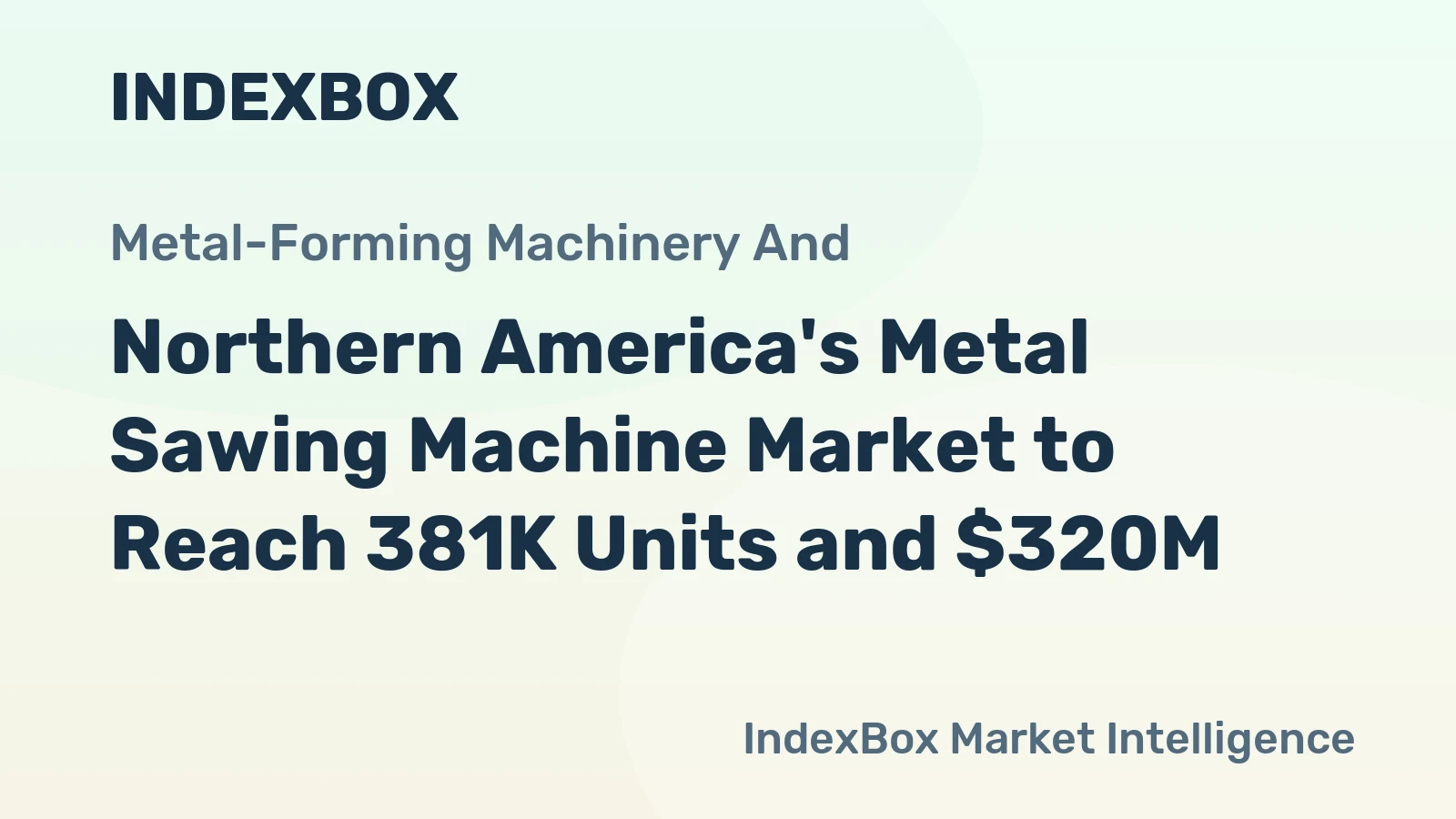 Northern America's Metal Sawing Machine Market to Reach 381K Units and $320M