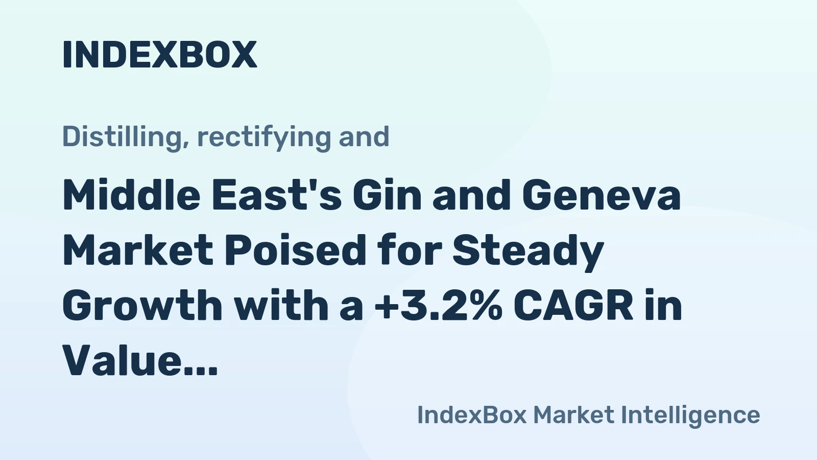 Middle East's Gin and Geneva Market Poised for Steady Growth with a +3.2% CAGR in Value