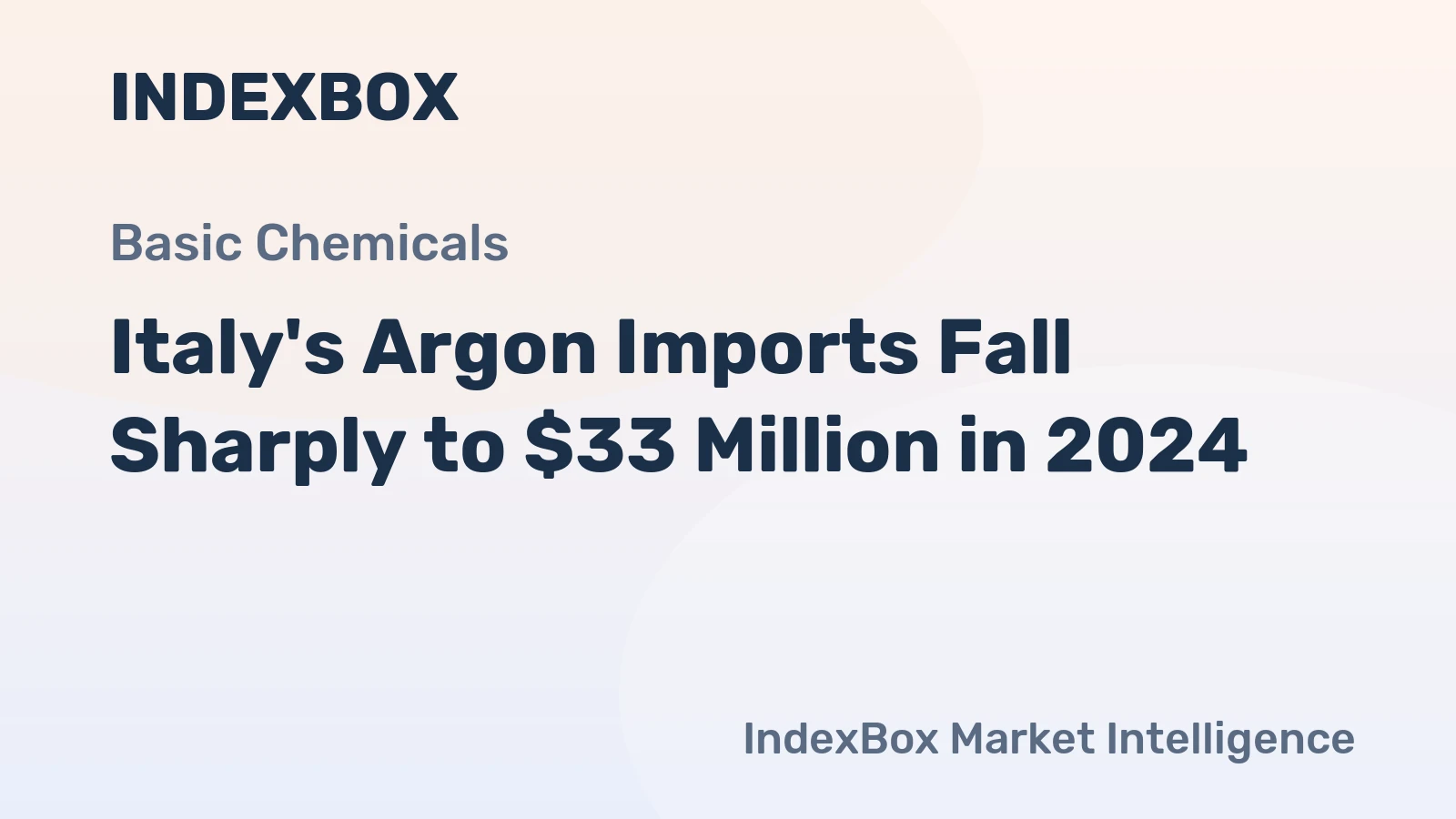 Italy's Argon Imports Fall Sharply to $33 Million in 2024