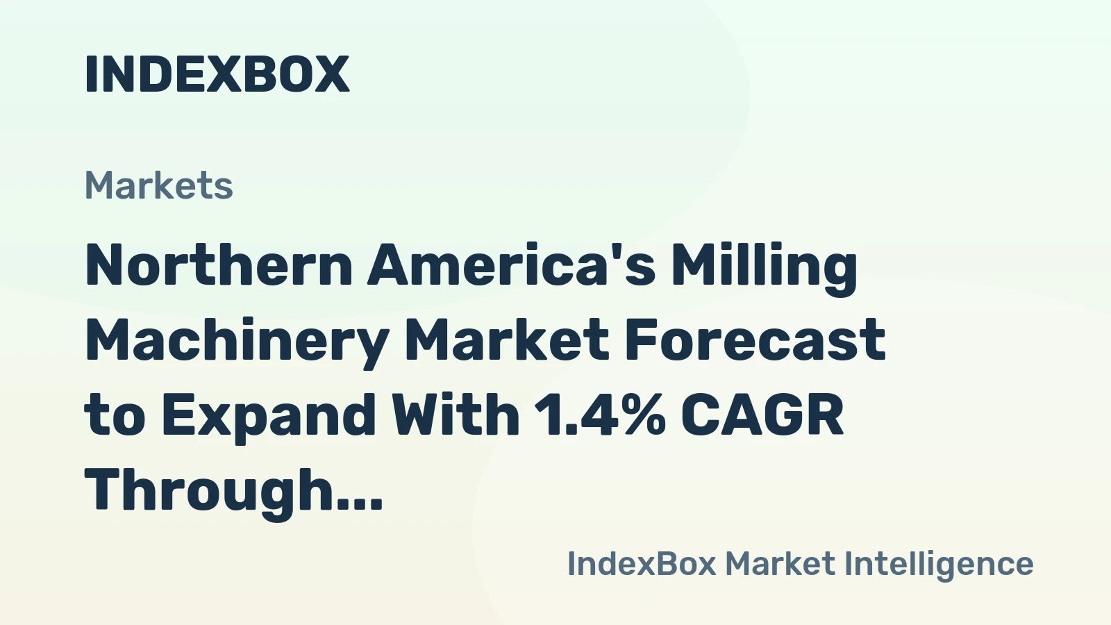 Northern America's Milling Machinery Market Forecast to Expand With 1.4% CAGR Through 2035