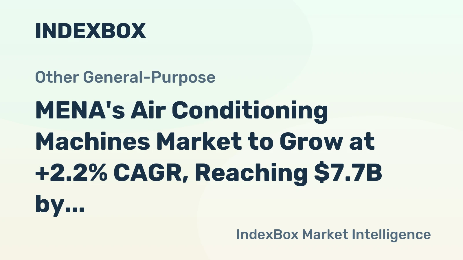 MENA's Air Conditioning Machines Market to Grow at +2.2% CAGR, Reaching $7.7B by 2035