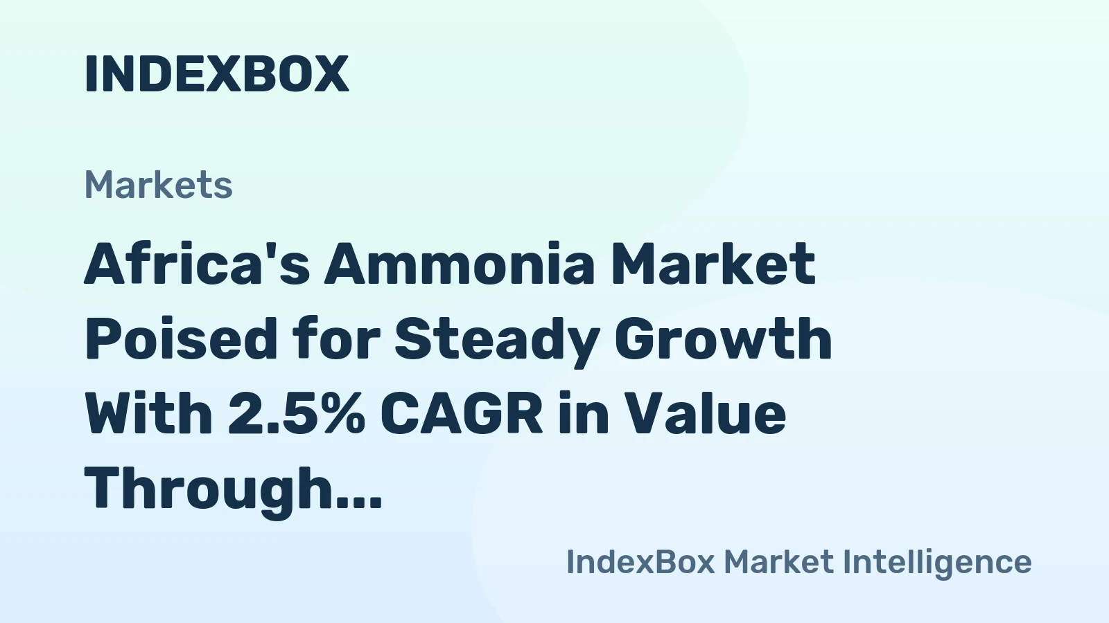 Africa's Ammonia Market Poised for Steady Growth With 2.5% CAGR in Value Through 2035