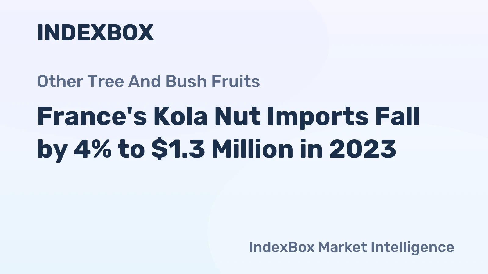 France's Kola Nut Imports Fall by 4% to $1.3 Million in 2023