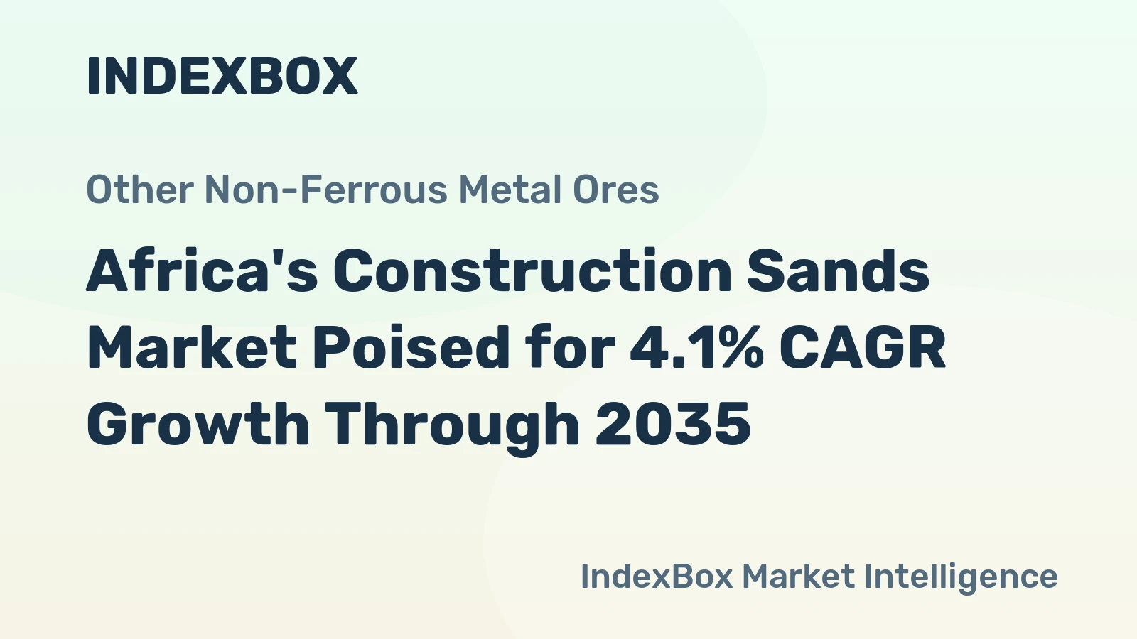 Africa's Construction Sands Market Poised for 4.1% CAGR Growth Through 2035