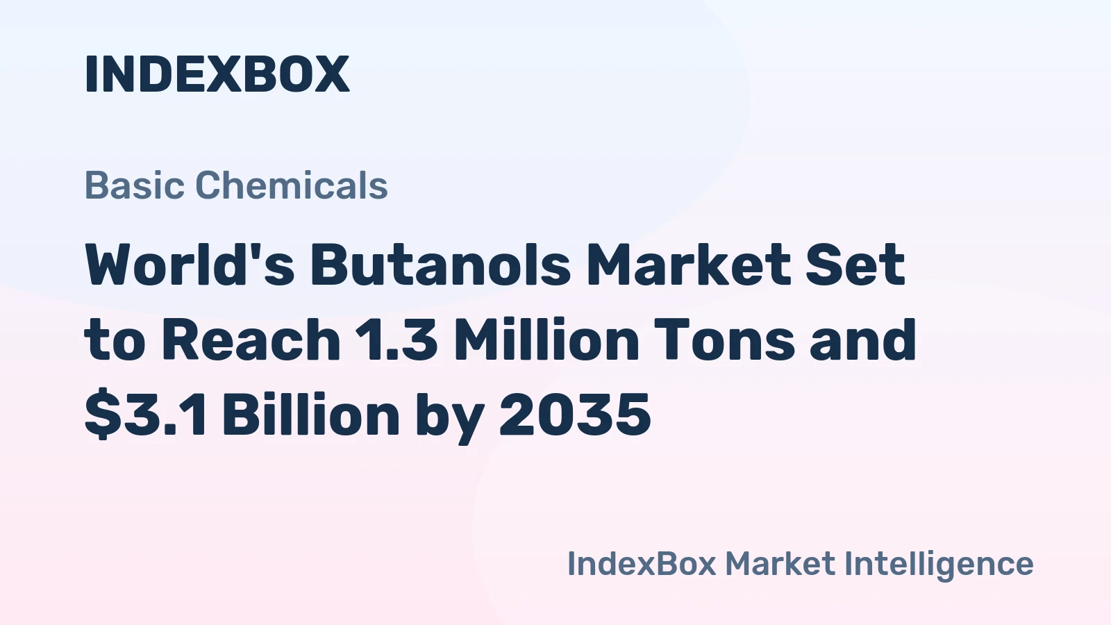 World's Butanols Market Set to Reach 1.3 Million Tons and $3.1 Billion by 2035