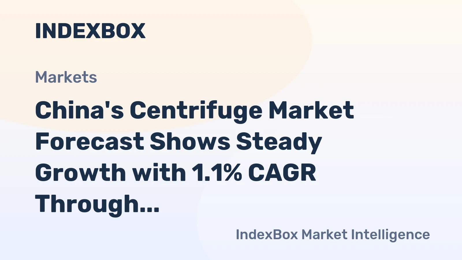 China's Centrifuge Market Forecast Shows Steady Growth with 1.1% CAGR Through 2035