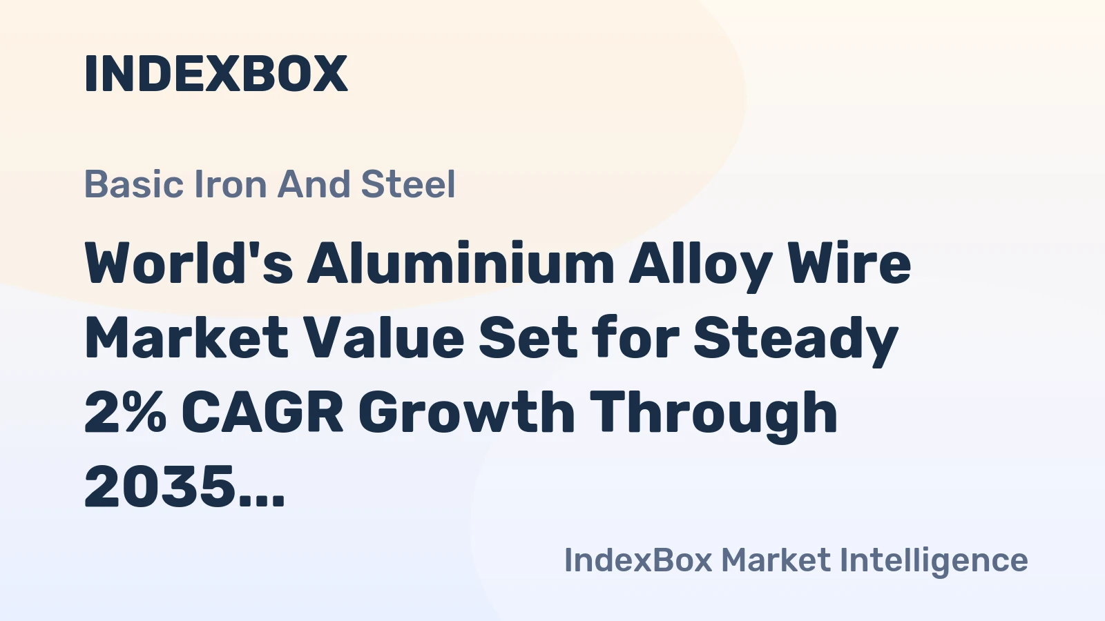 World's Aluminium Alloy Wire Market Value Set for Steady 2% CAGR Growth Through 2035