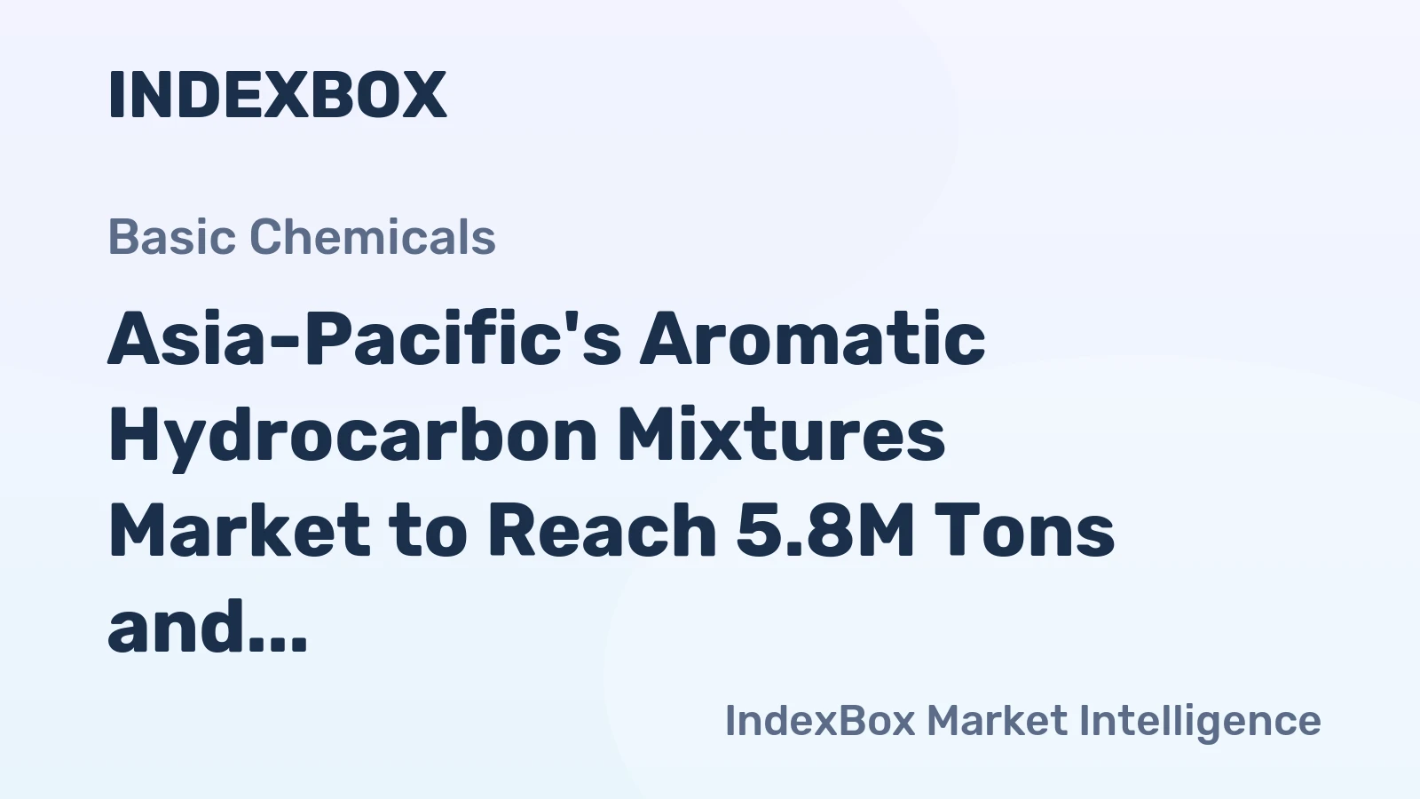 Asia-Pacific's Aromatic Hydrocarbon Mixtures Market to Reach 5.8M Tons and $5.4B by 2035