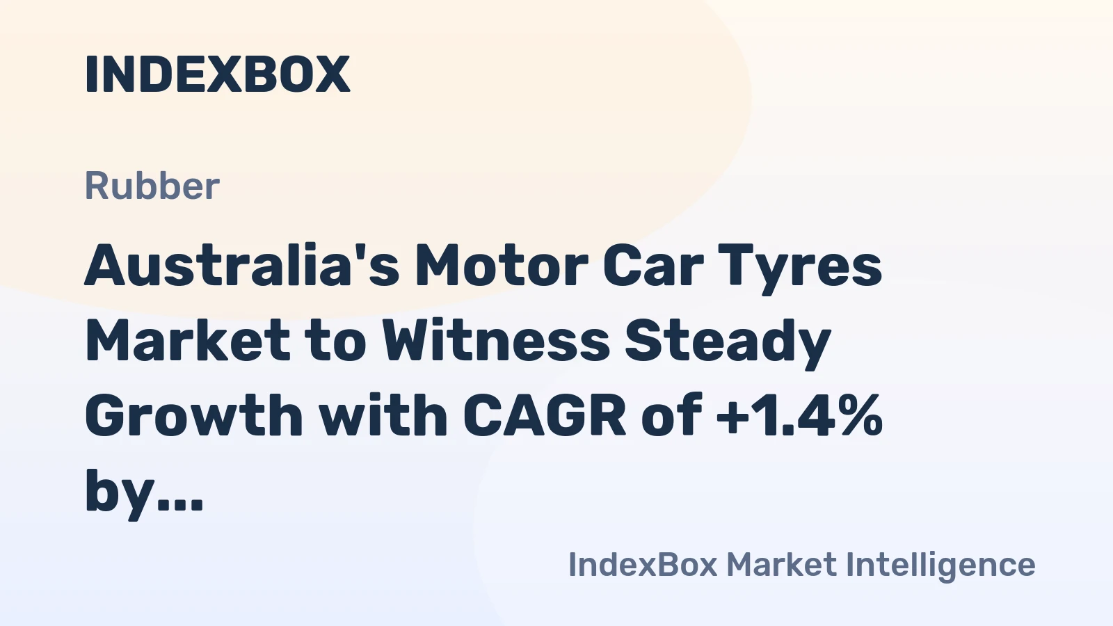 Australia's Motor Car Tyres Market to Witness Steady Growth with CAGR of +1.4% by 2035