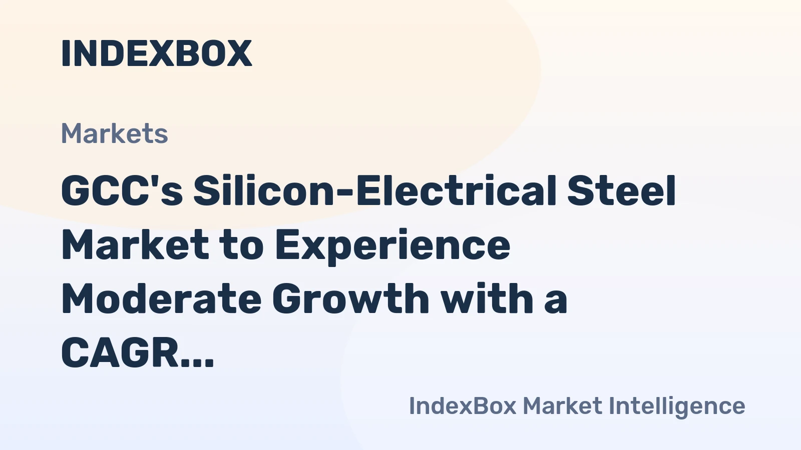 GCC's Silicon-Electrical Steel Market to Experience Moderate Growth with a CAGR of +0.7% from 2024 to 2035