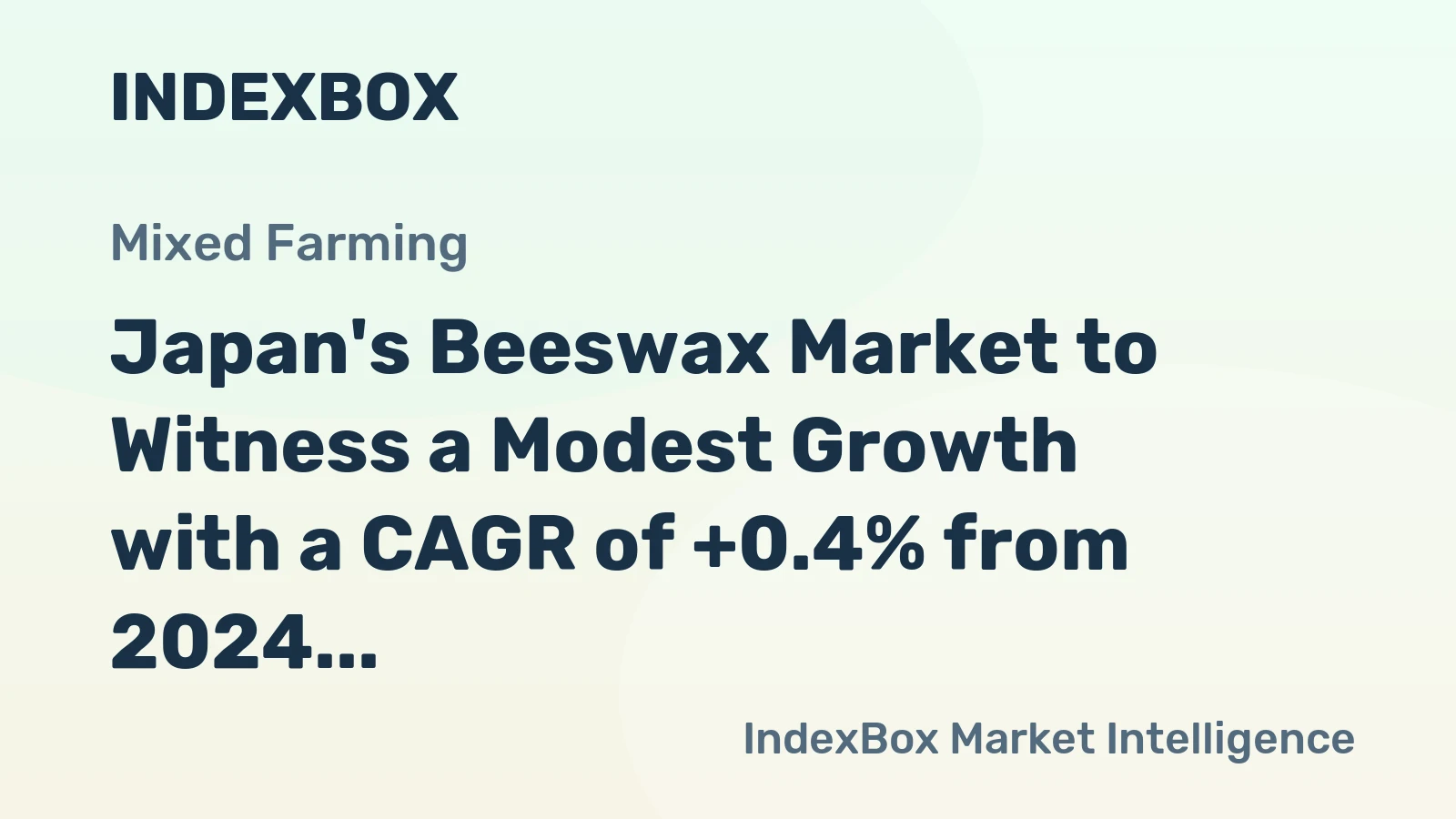 Japan's Beeswax Market to Witness a Modest Growth with a CAGR of +0.4% from 2024 to 2035