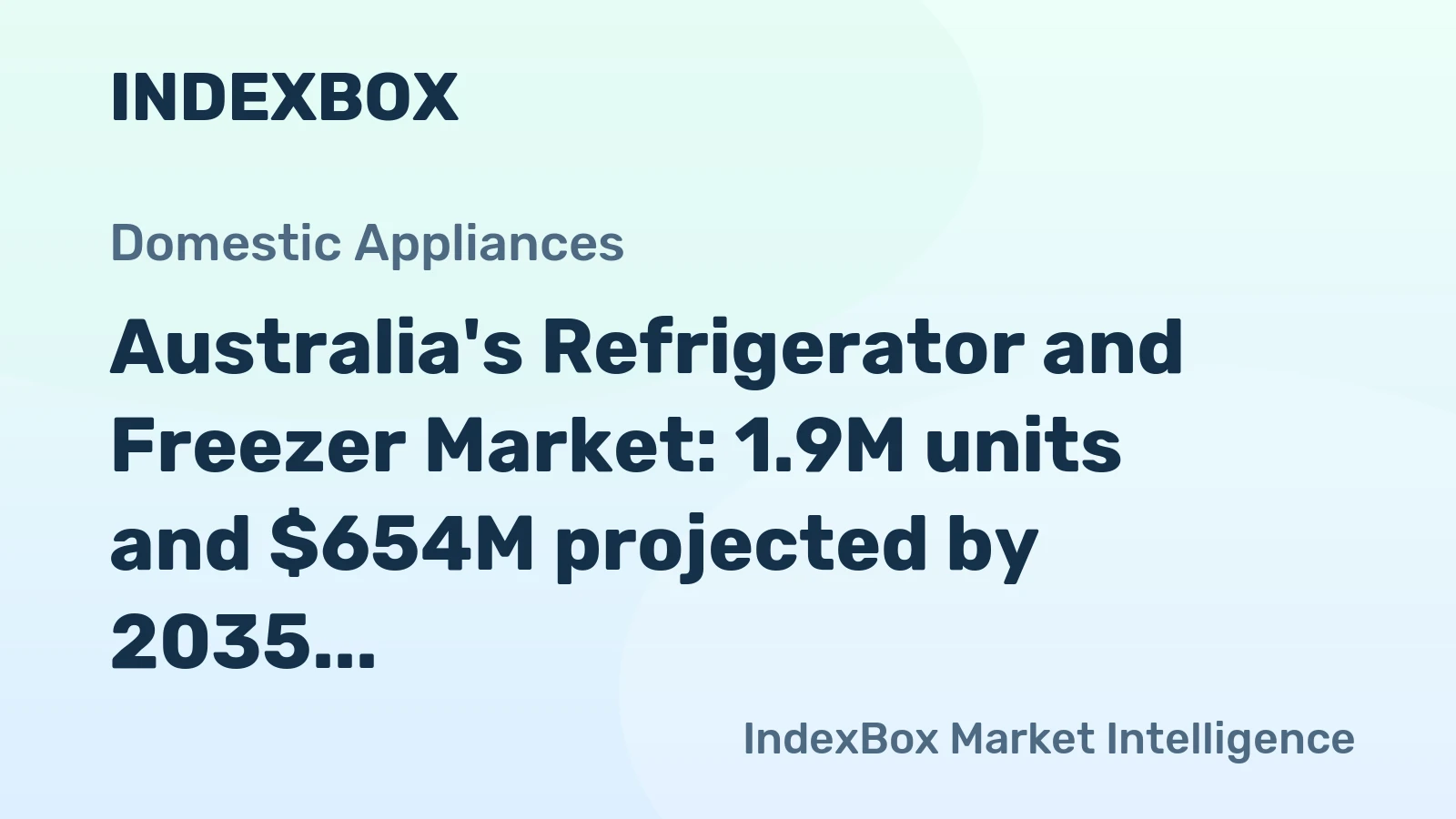 Australia's Refrigerator and Freezer Market: 1.9M units and $654M projected by 2035