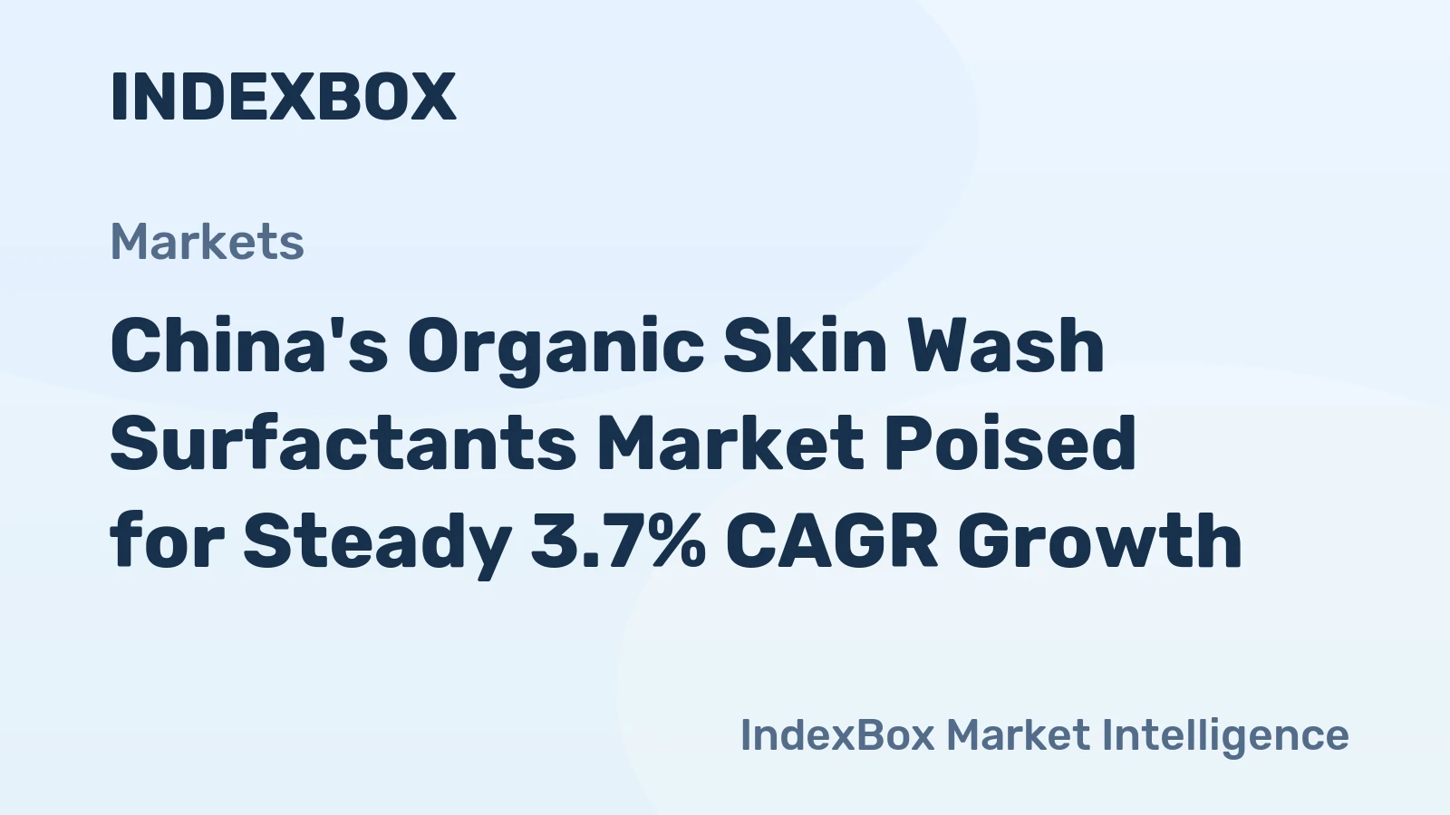 China's Organic Skin Wash Surfactants Market Poised for Steady 3.7% CAGR Growth