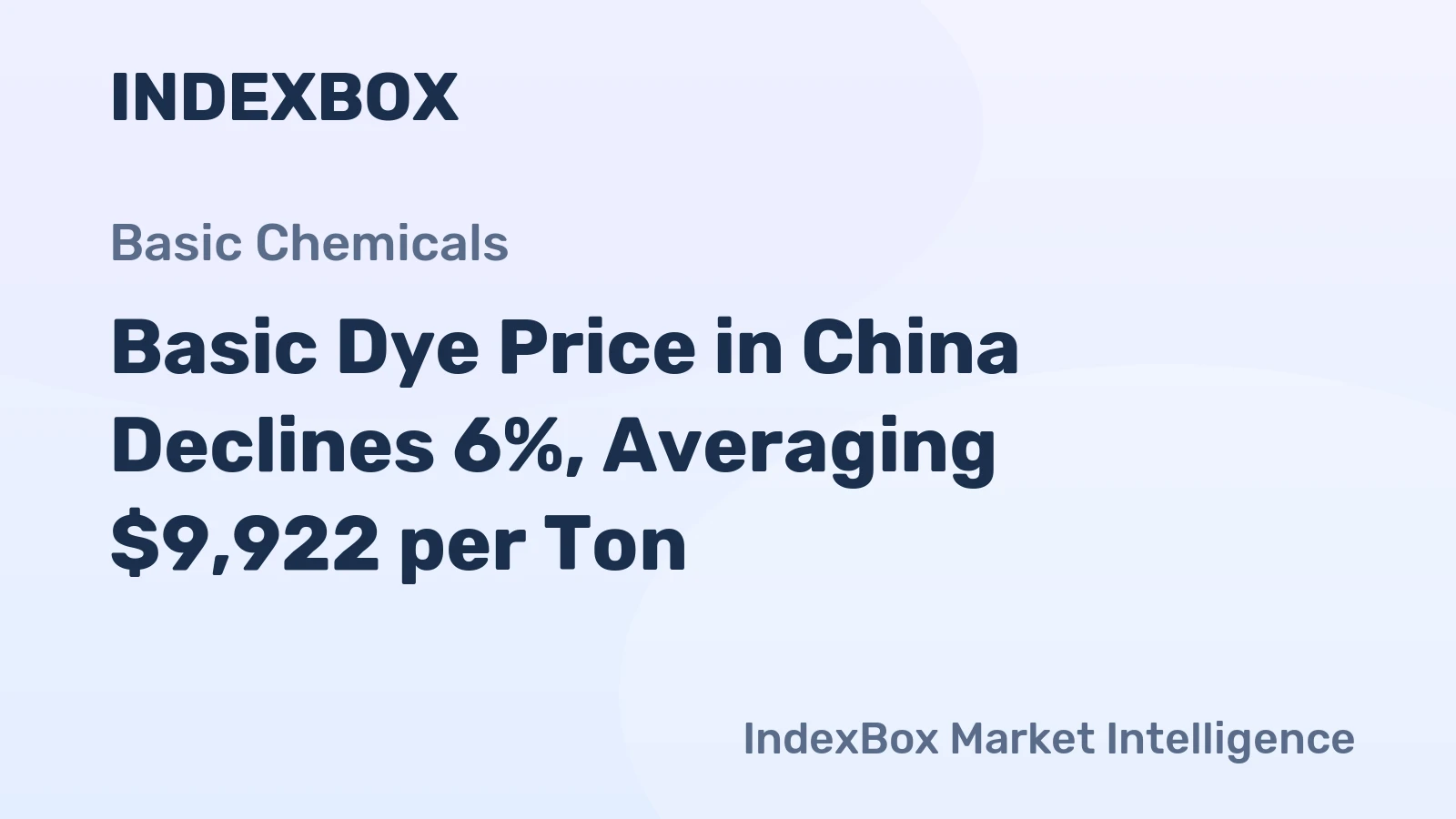 Basic Dye Price in China Declines 6%, Averaging $9,922 per Ton
